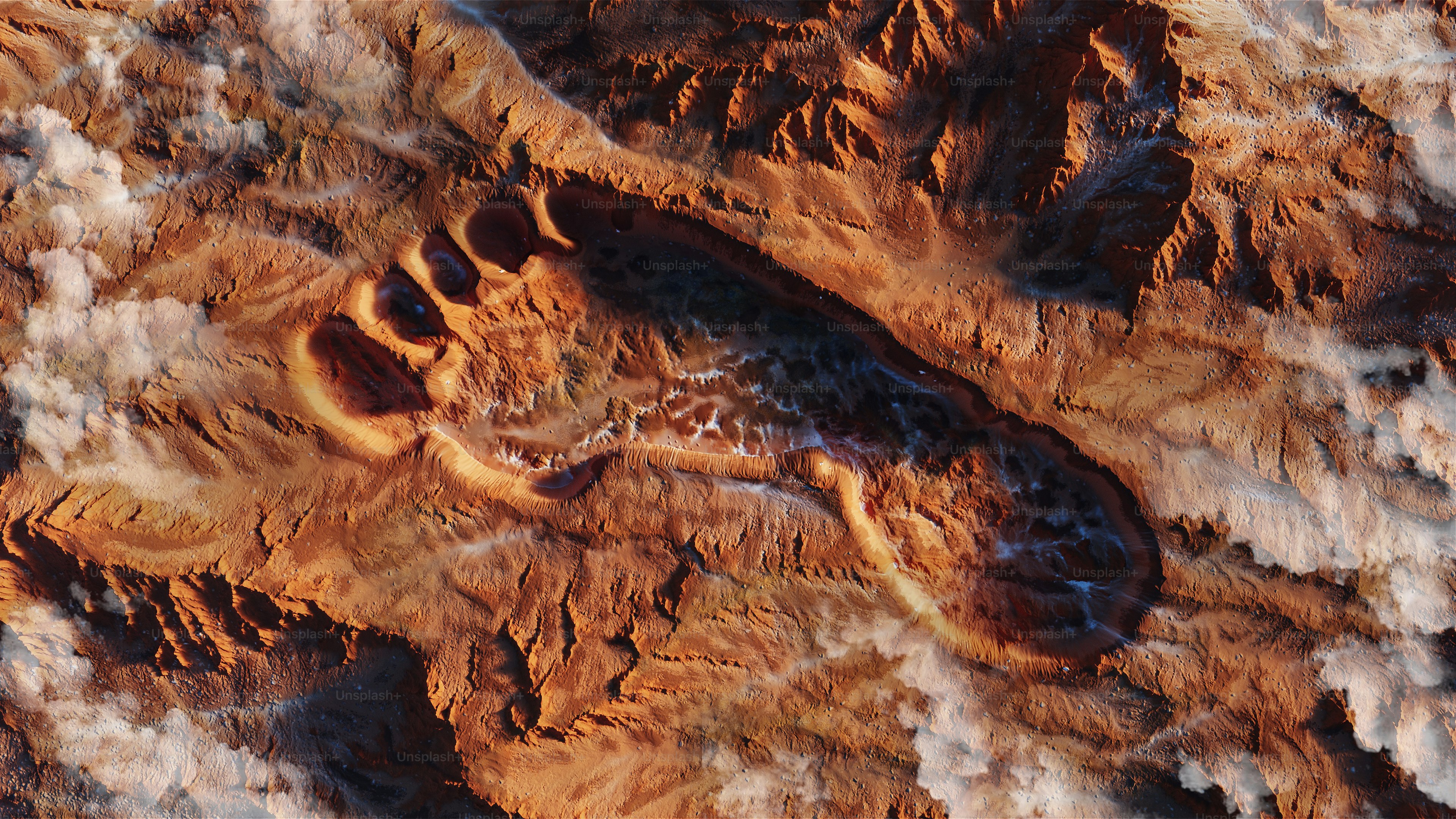 Giant footprint imprinted on a mountainous landscape photo – Earth ...