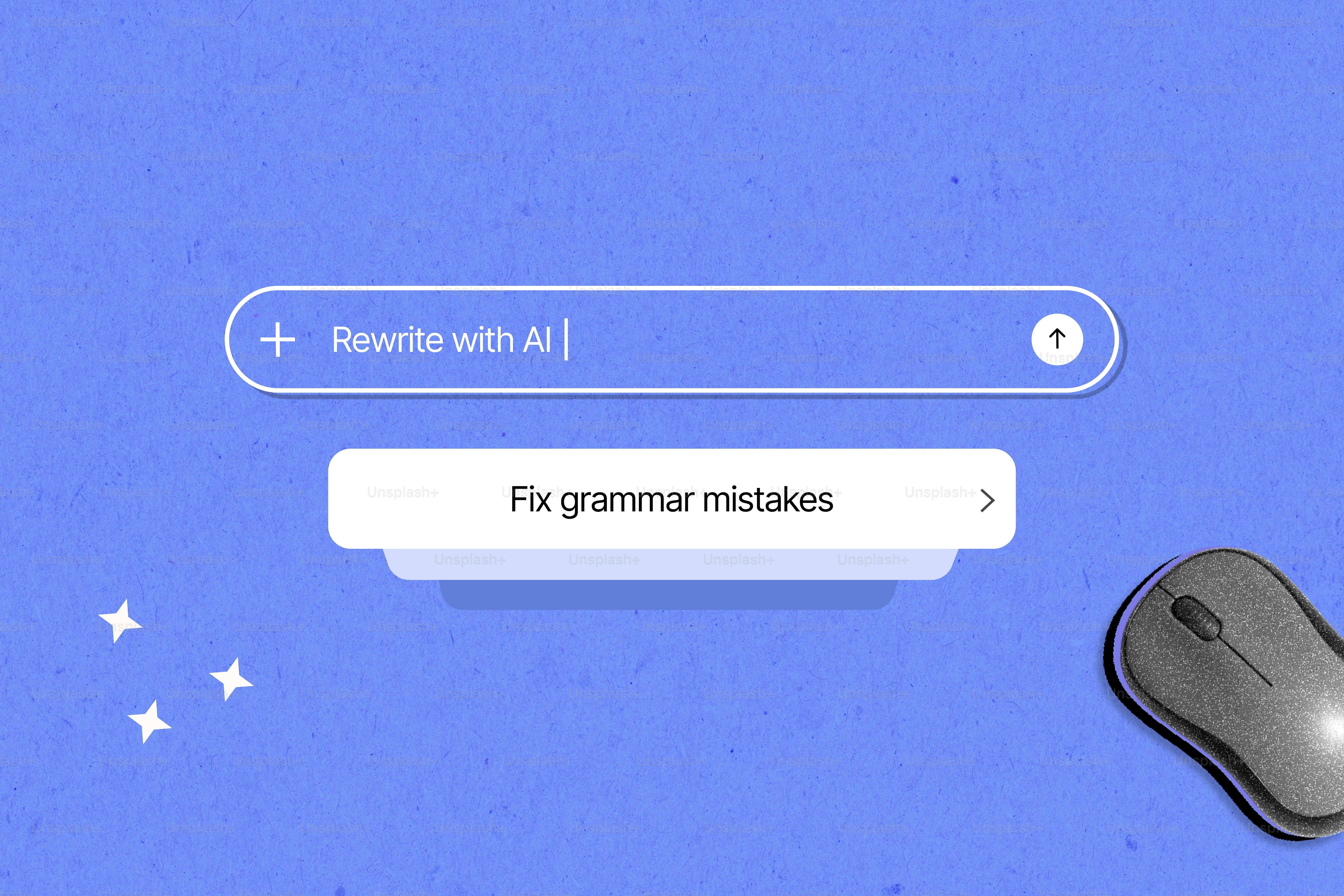 Computer mouse and text input box with ai writing tool photo ...