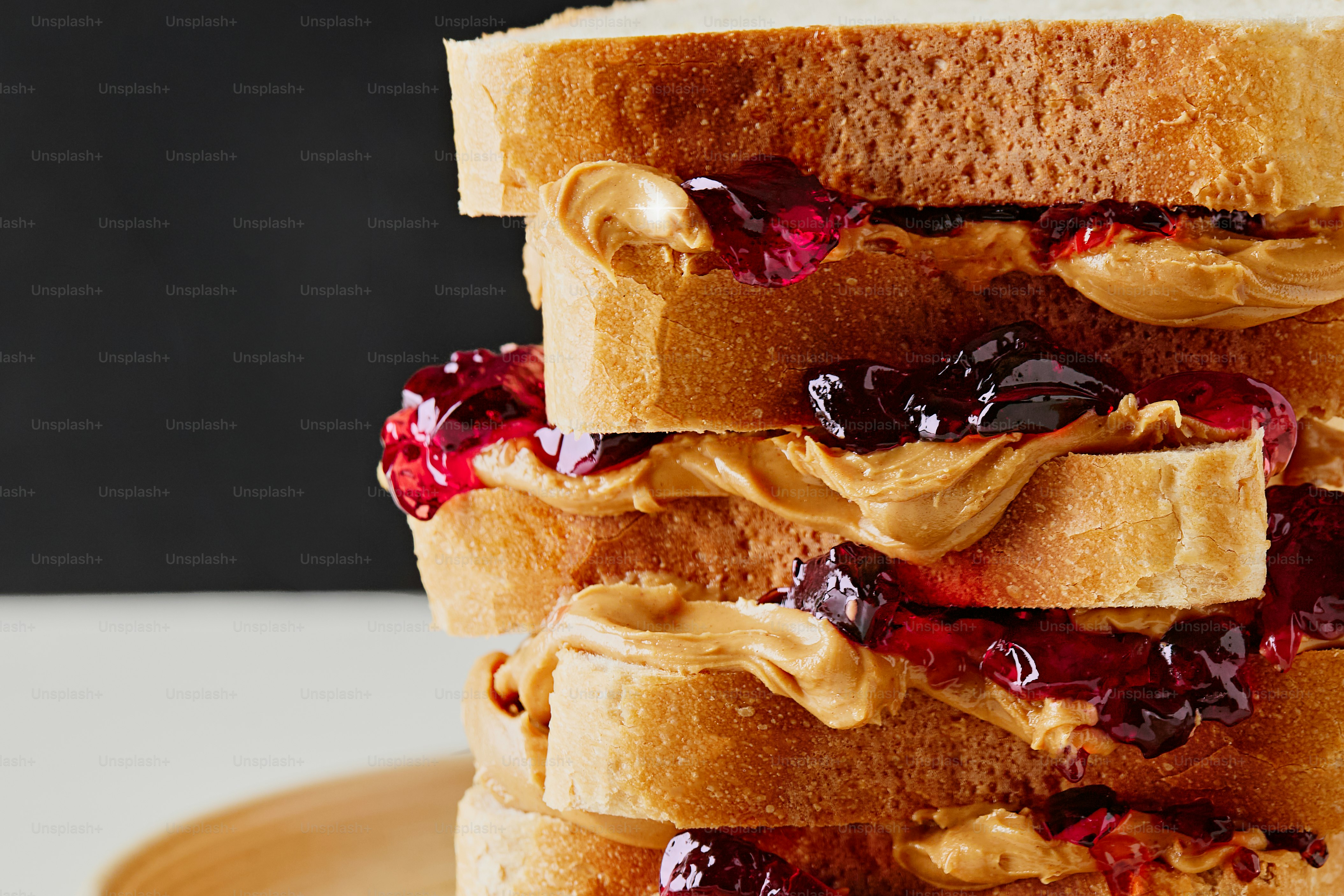 Stack of peanut butter and jelly sandwiches photo – Food Image on Unsplash