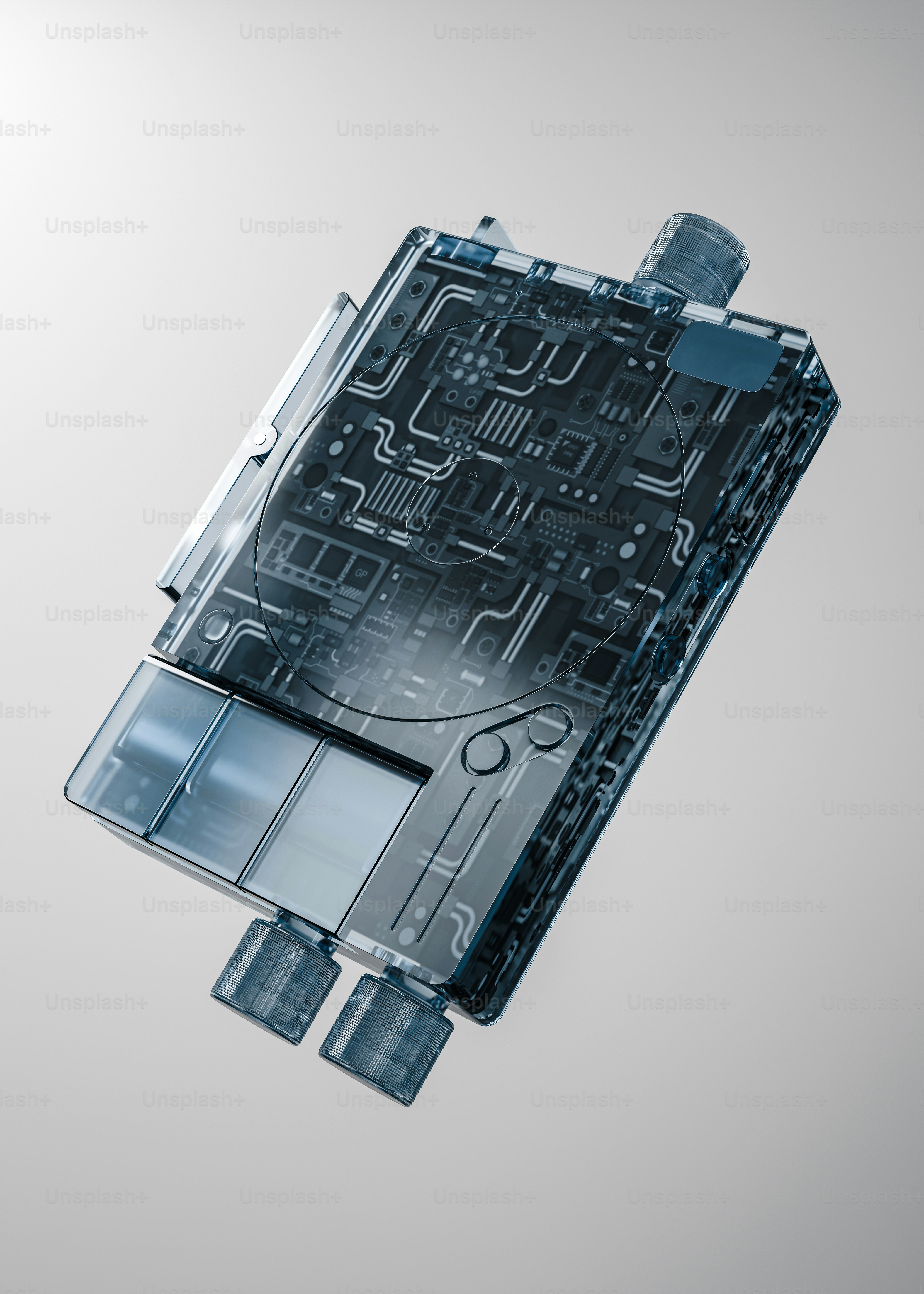 A futuristic video game controller with intricate circuitry photo ...