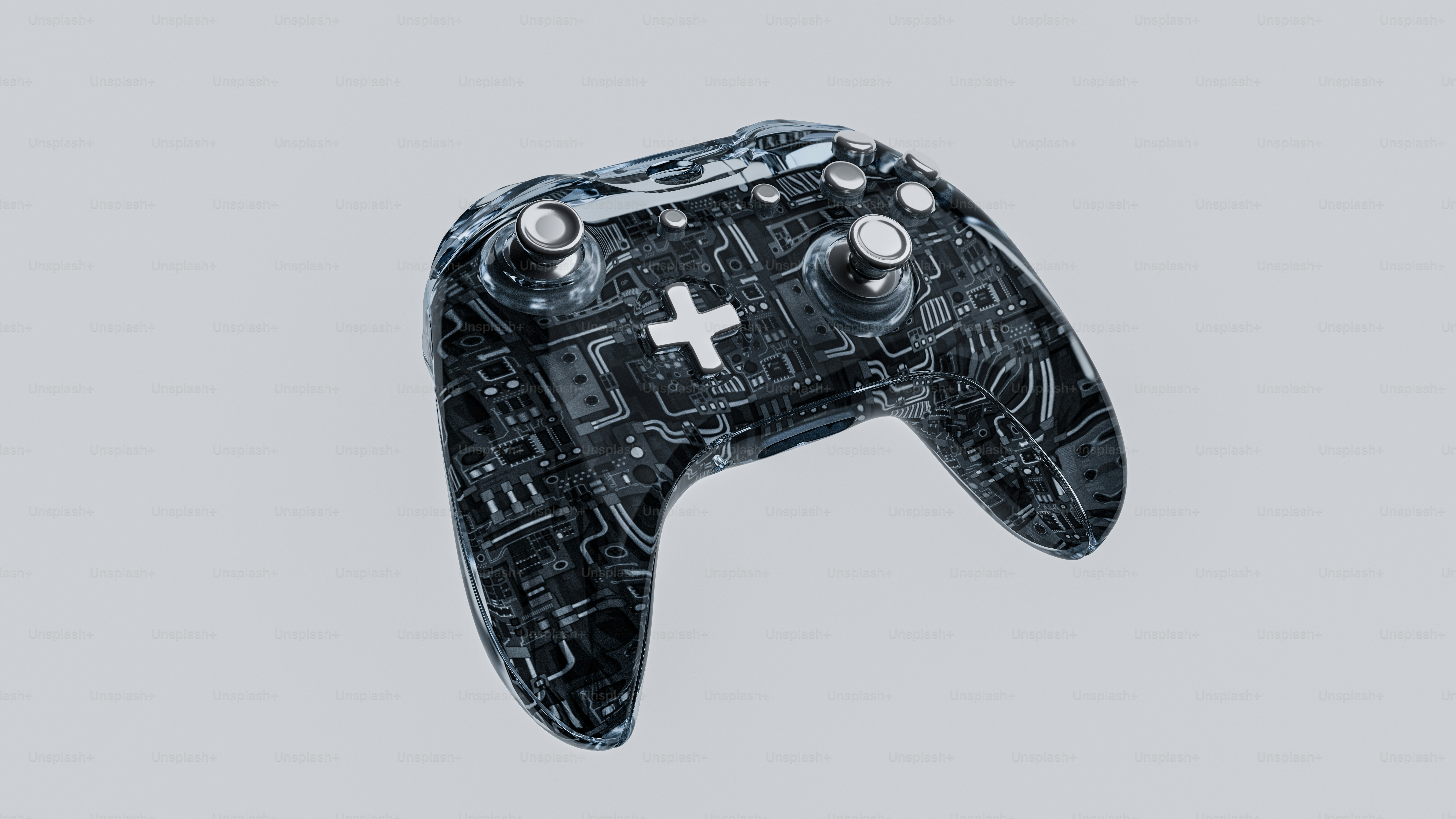 A futuristic video game controller with intricate circuitry photo ...