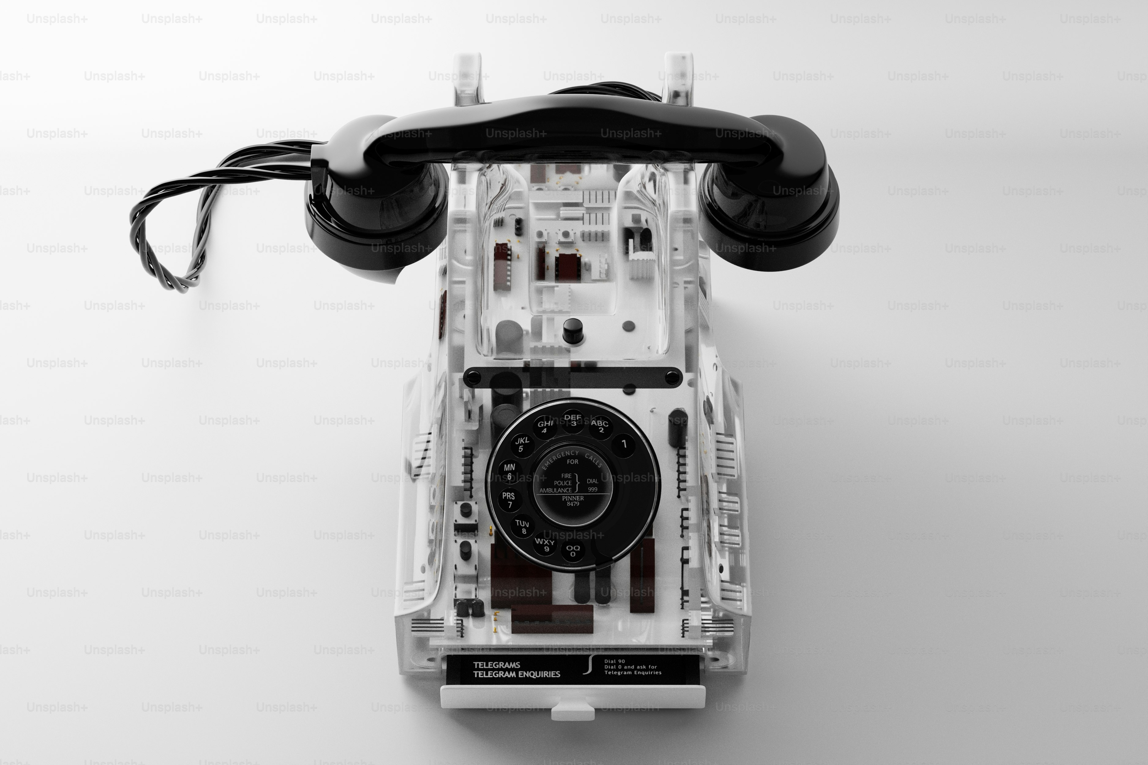 Transparent camera with visible internal components and lenses photo ...
