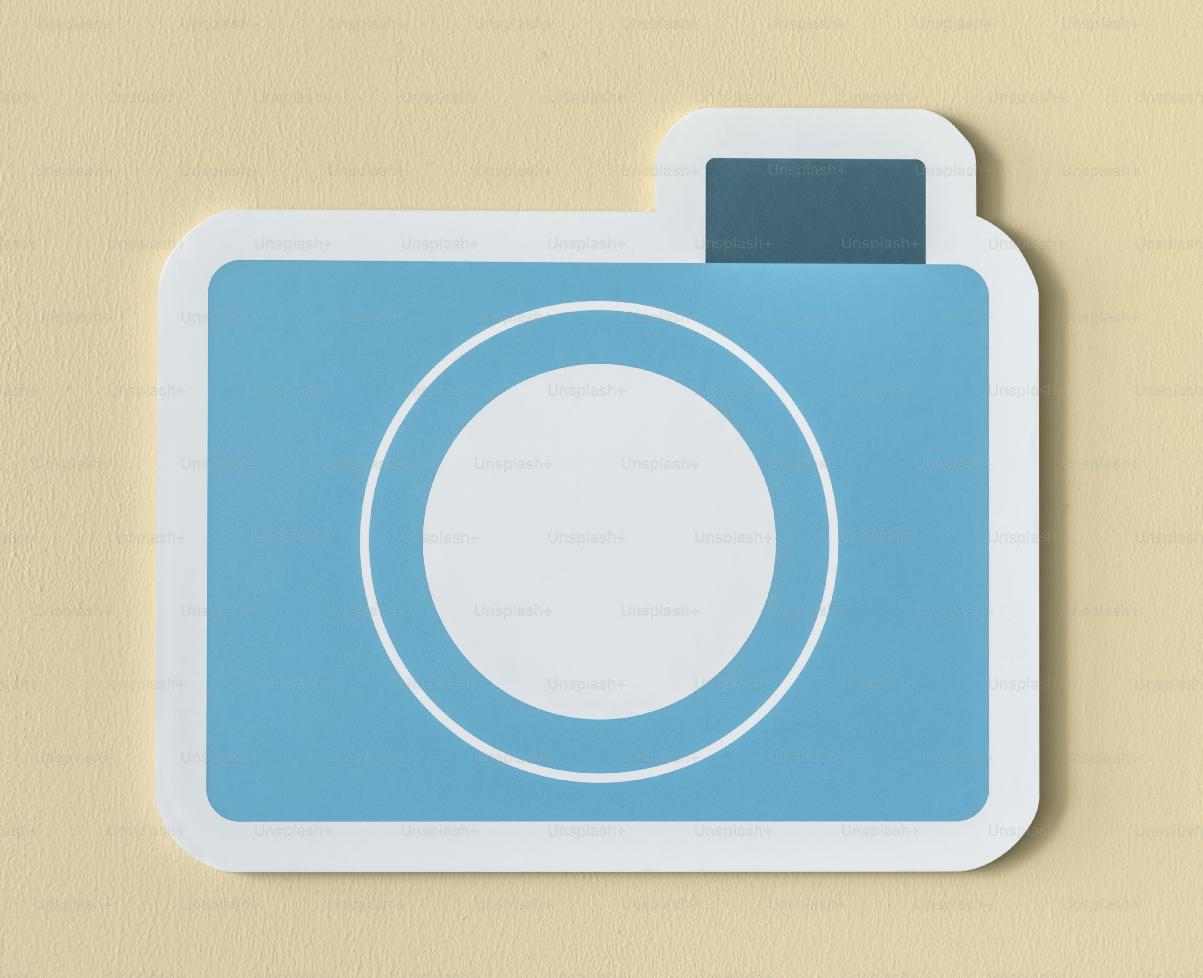 Icon of blue paper camera - Photo on Unsplash+