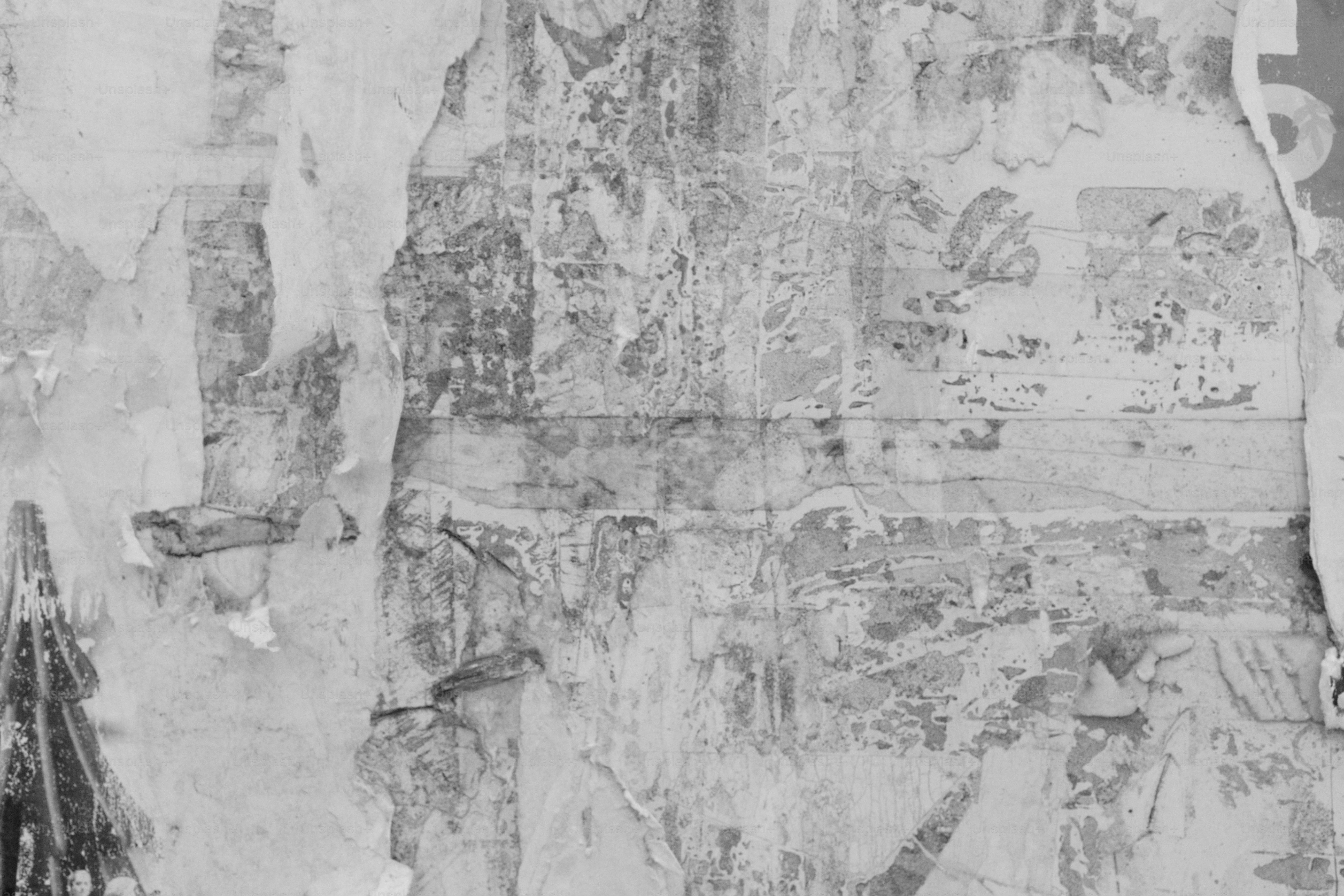 Grungy black and white wall with torn paper texture. photo – Wallpaper ...