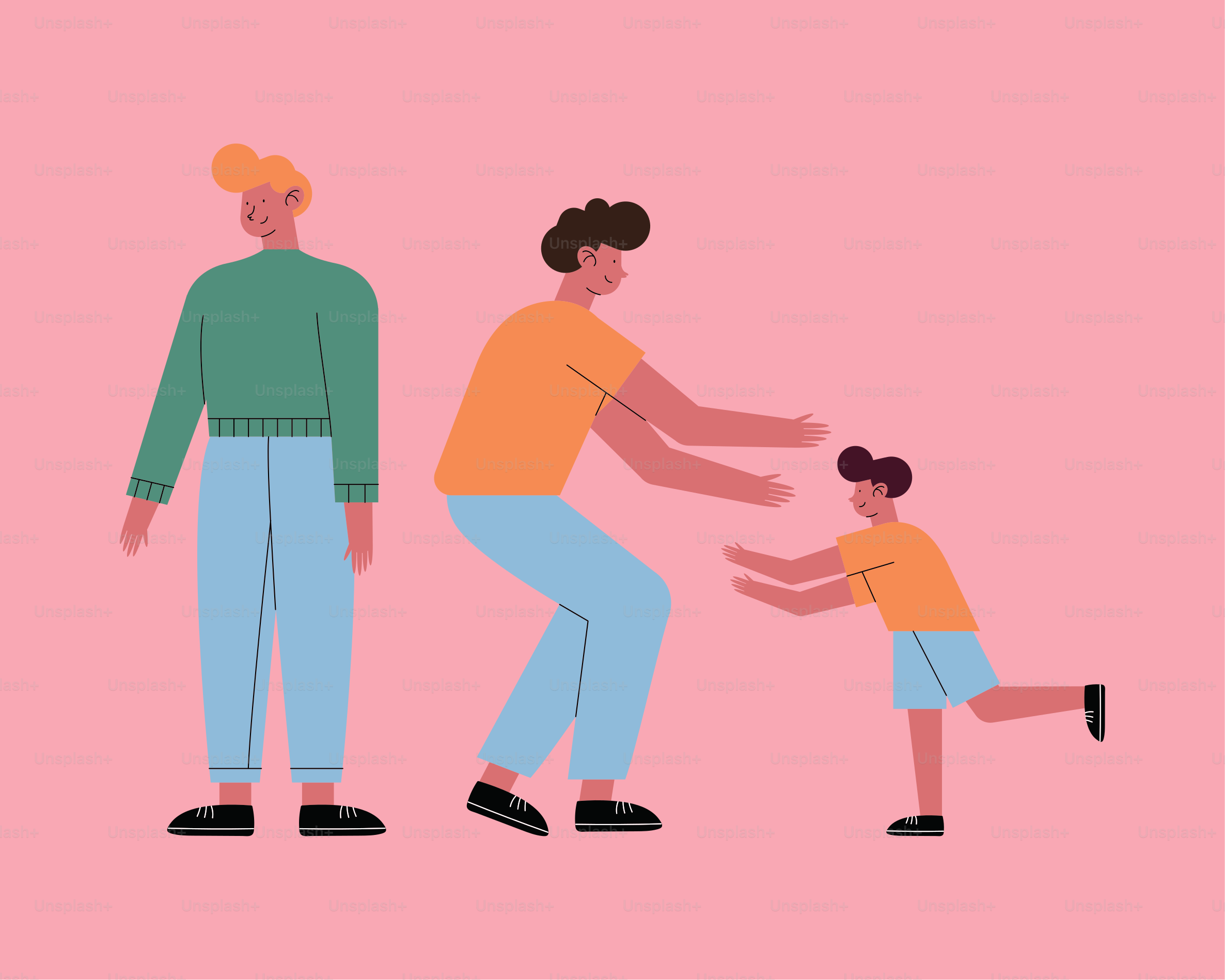 Personaggi di padri e amanti del figlio vettoriale – Immagine di ...