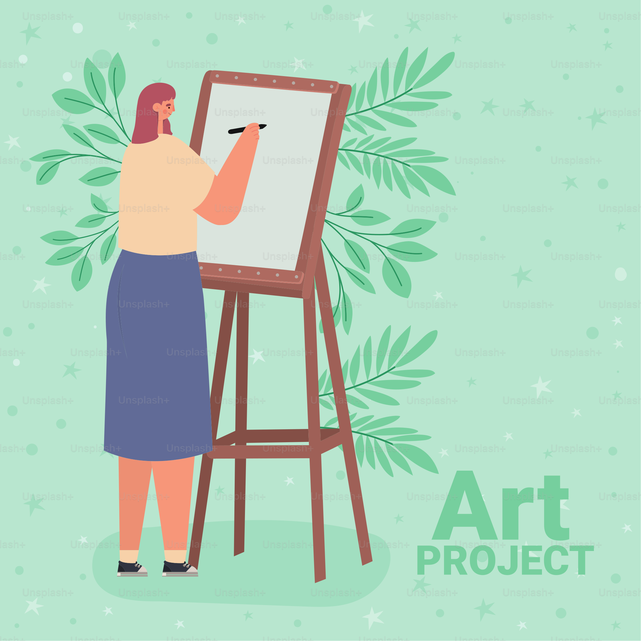 Green cartel of art project vector – Paint Image on Unsplash