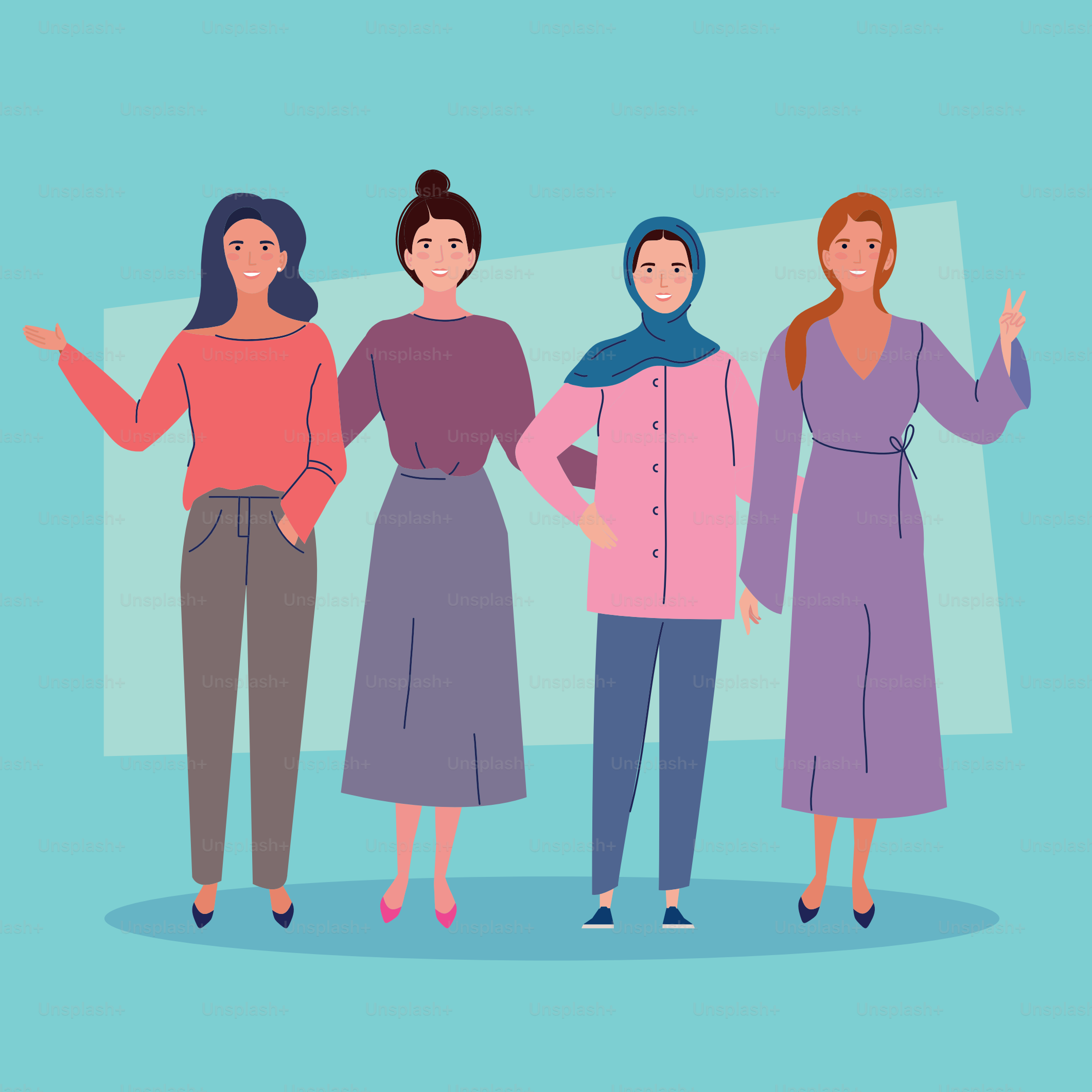 Poster with women in different poses photo – Women Image on Unsplash