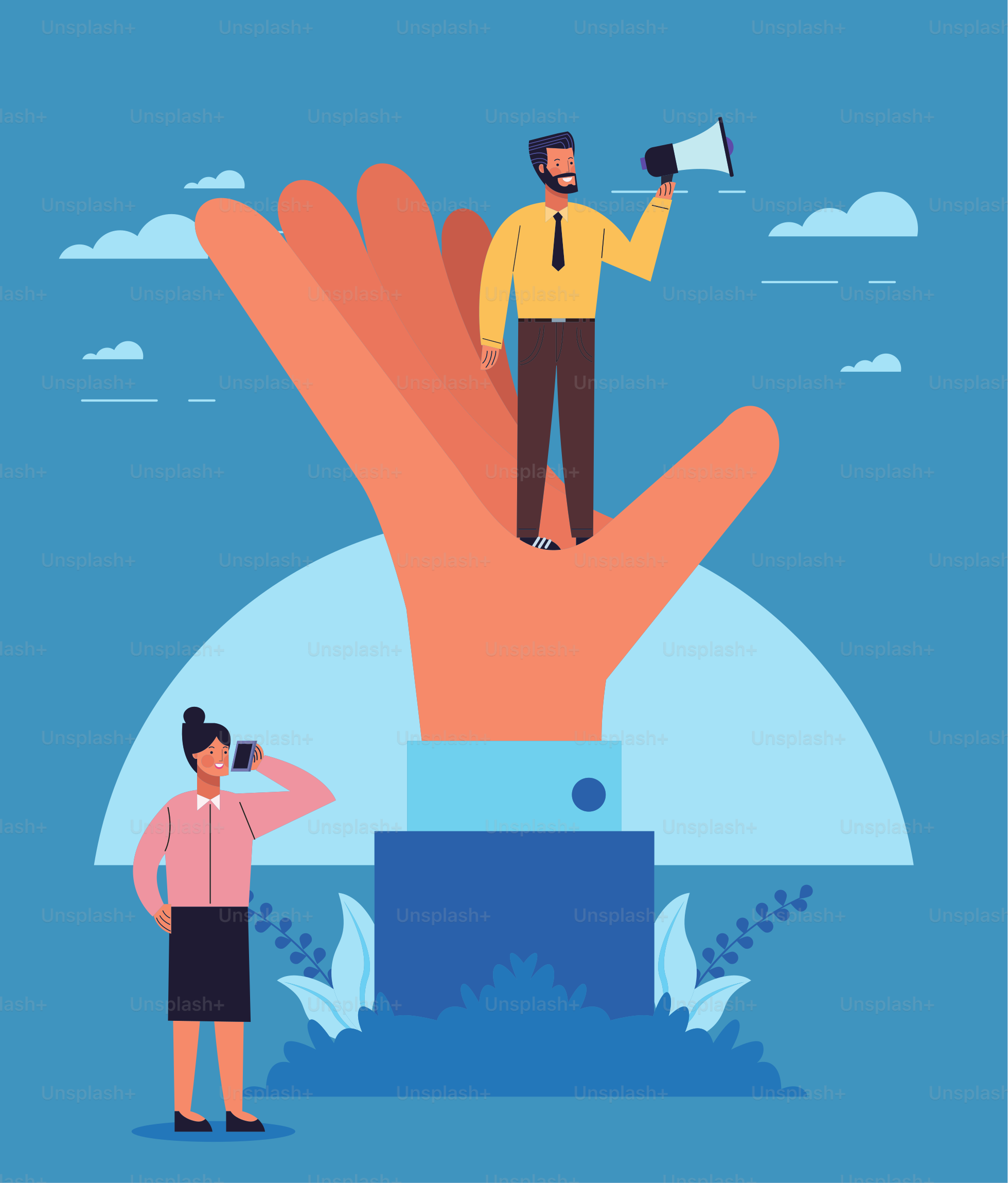 Business couple in hand characters vector – Working Image on Unsplash