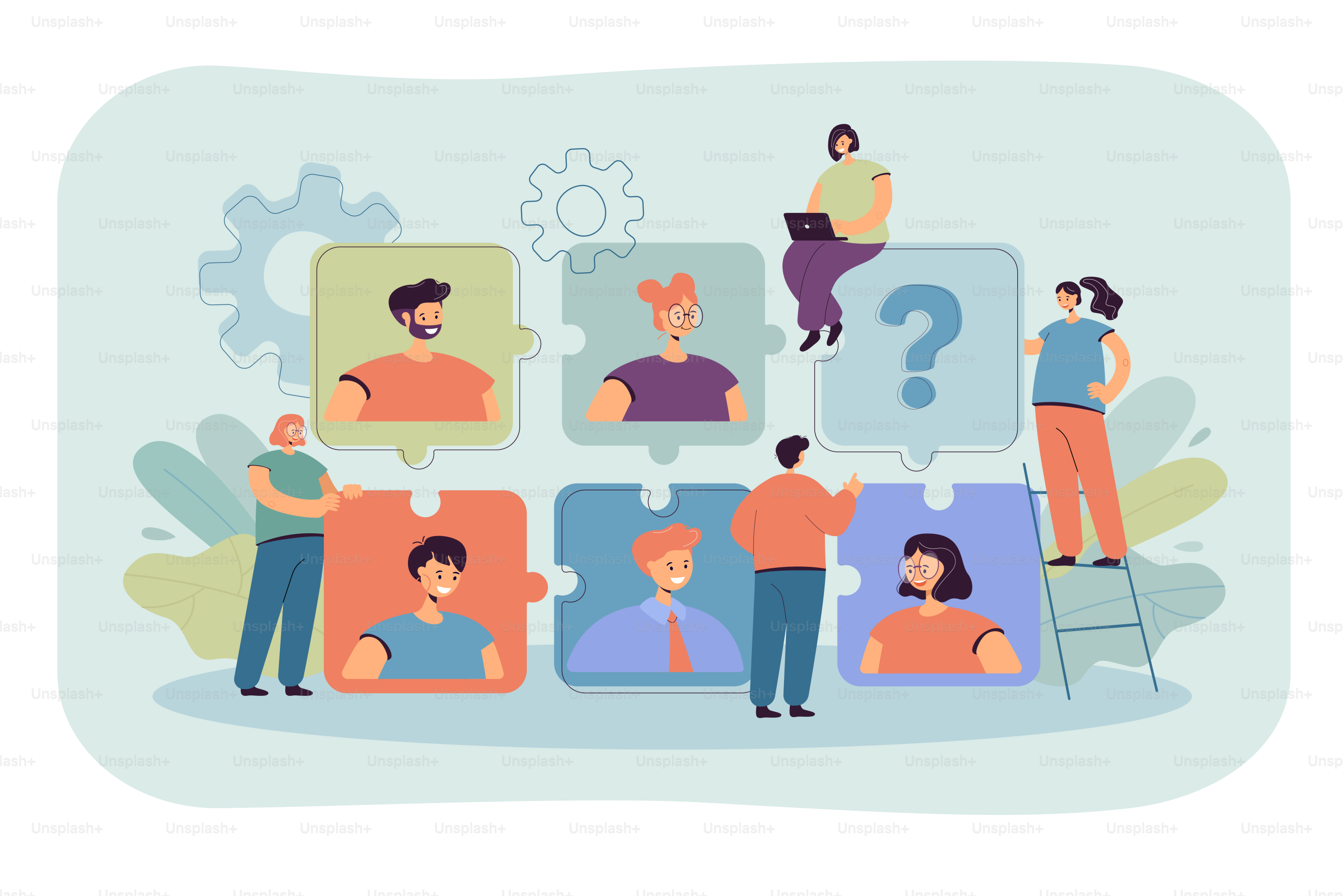 Tiny people working with alarm clock isolated flat vector illustration ...