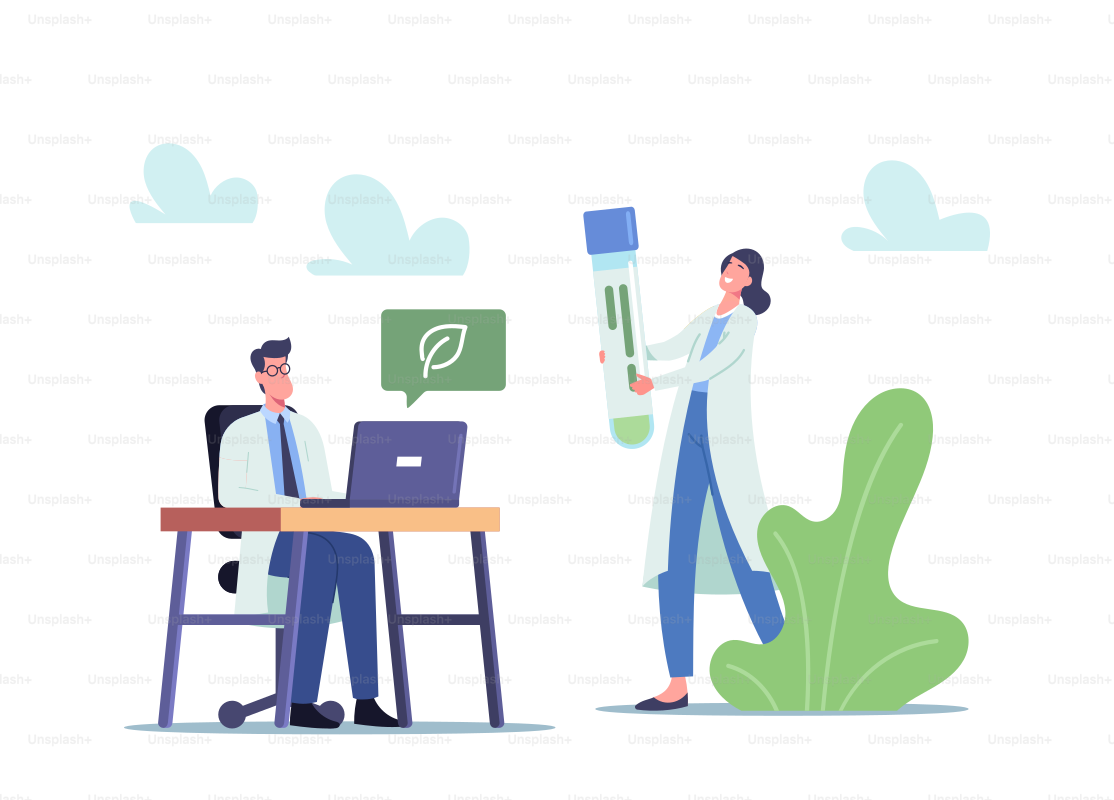 Scientists Characters Learning Carbon Footprint as Climate Change ...