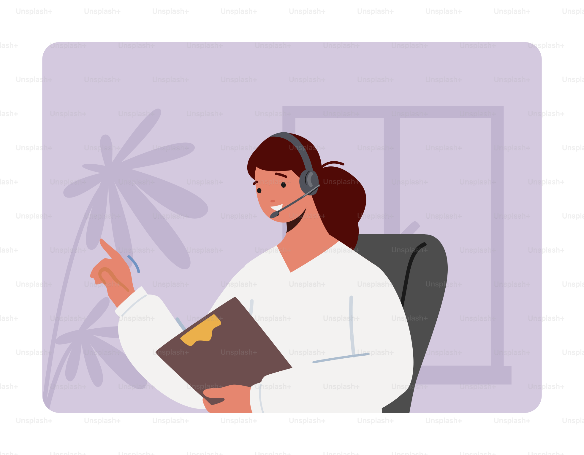 Vektor Layanan Dukungan Pelanggan. Resepsionis Teknis, Konsultan ...