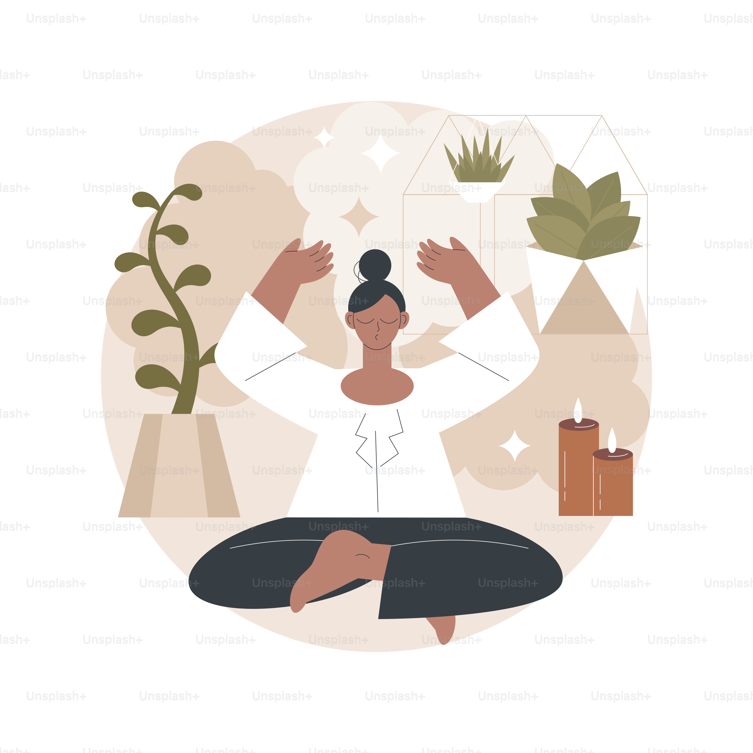 Office meditation booth abstract concept vector illustration. Office ...