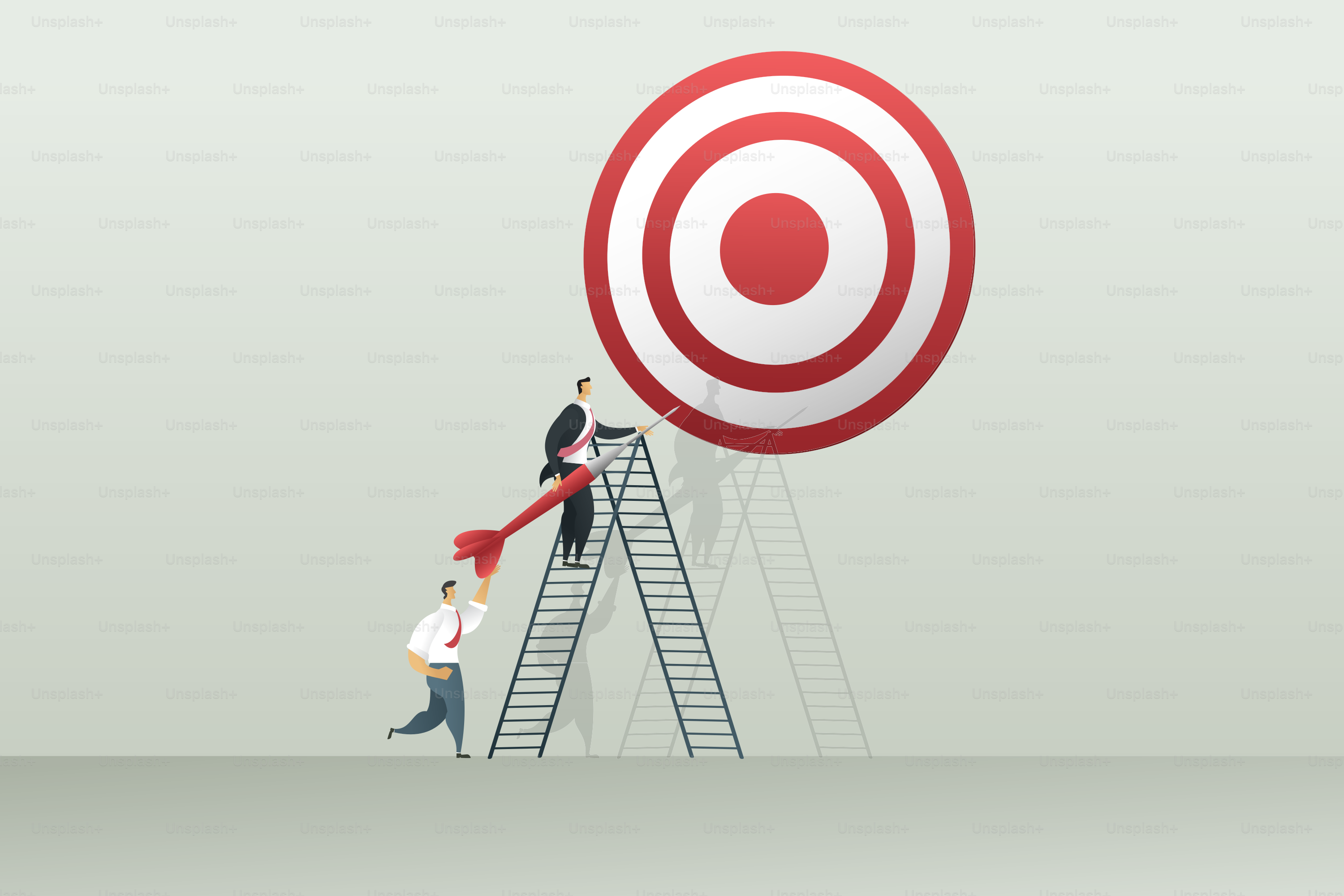 Hommes d’affaires travail d’équipe engagés pour atteindre un objectif ...