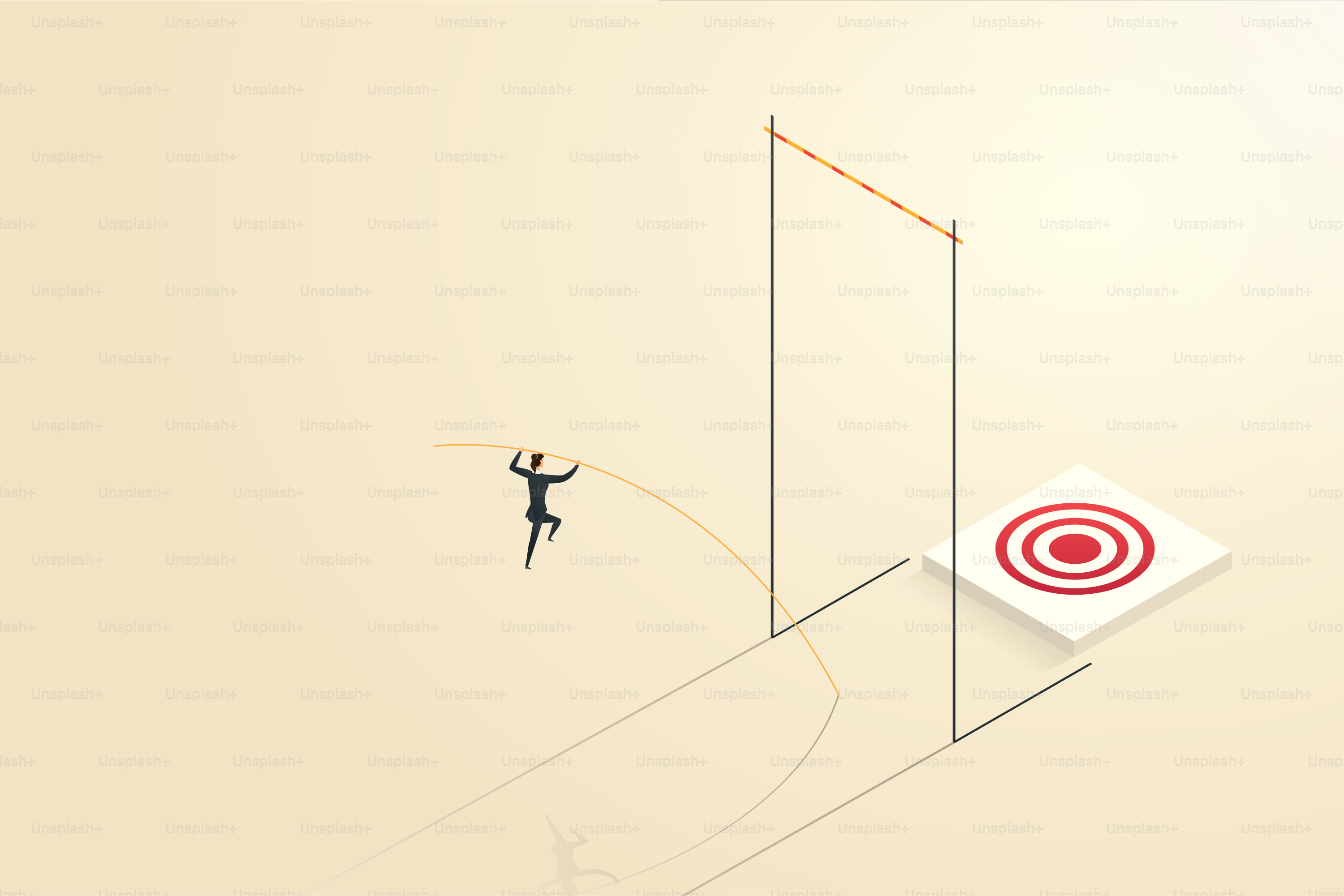 Businesswoman overcomes challenges by pole vaulting to reach her goals ...