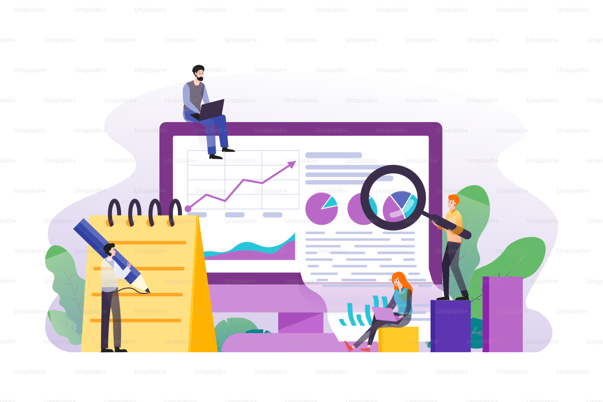 Business illustration in modern flat design vector – Growth Image on ...