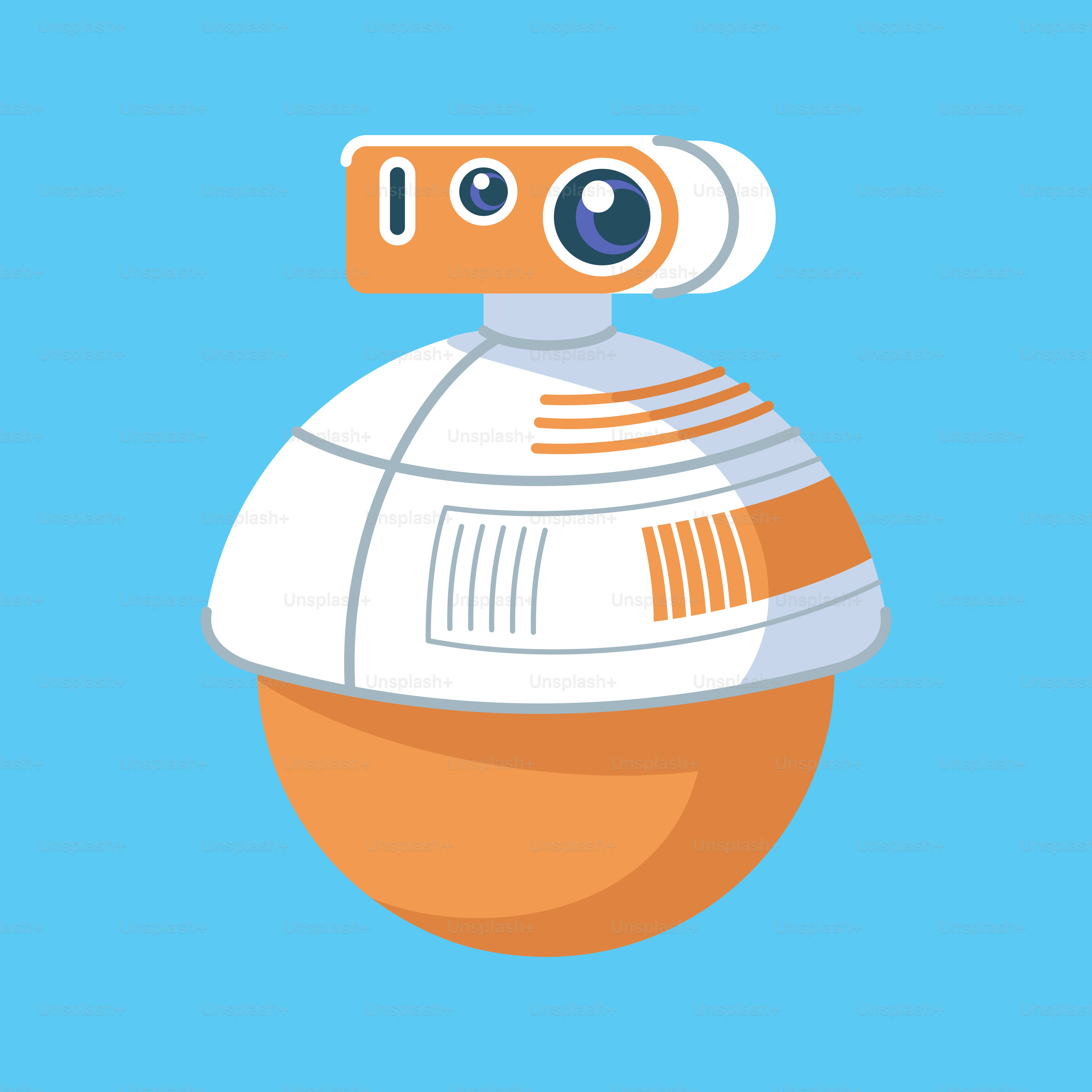 Ilustração vetorial plana do robô. Gadget para jogar, assistência ...