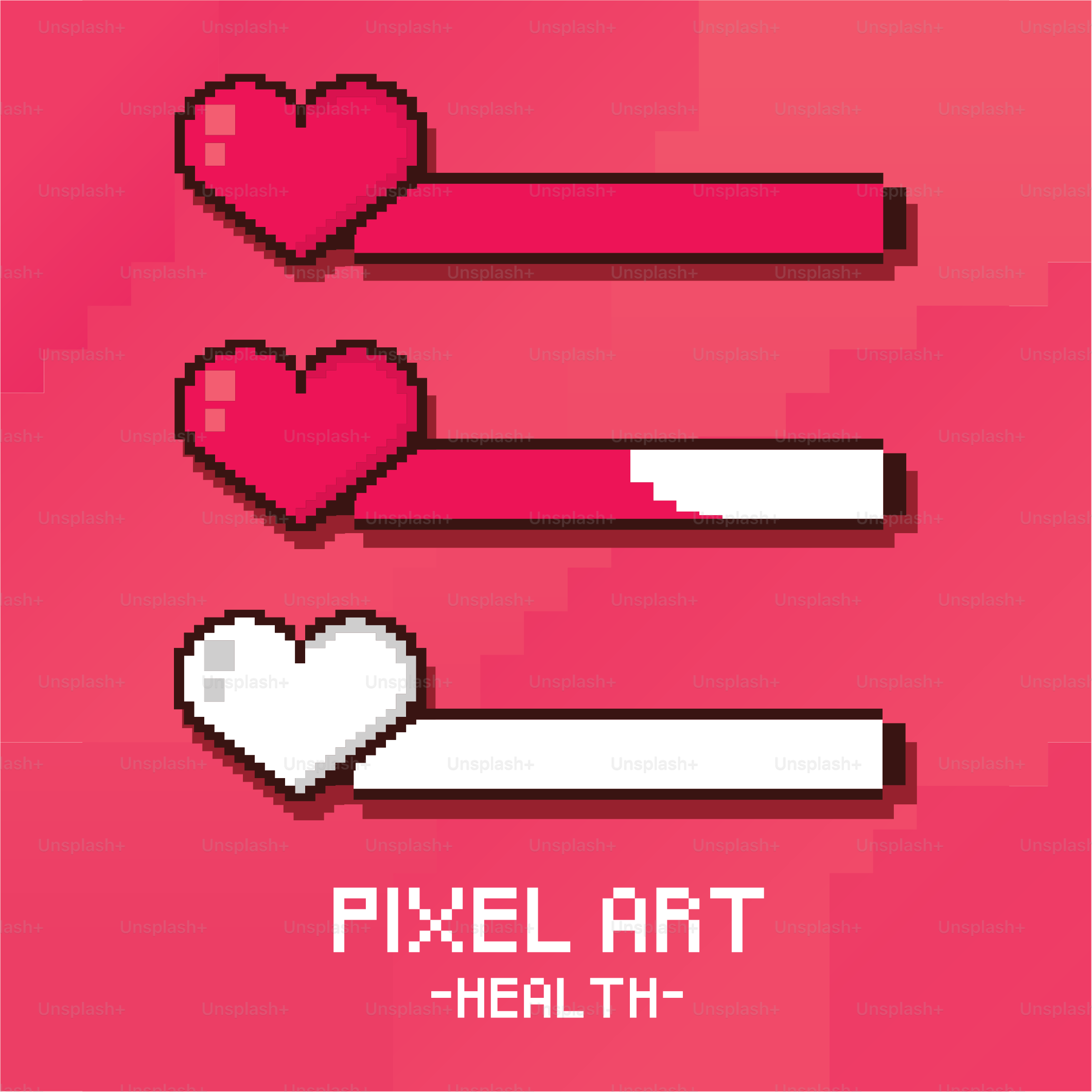 Pixel art health hearts design vector – Pixelated Image on Unsplash