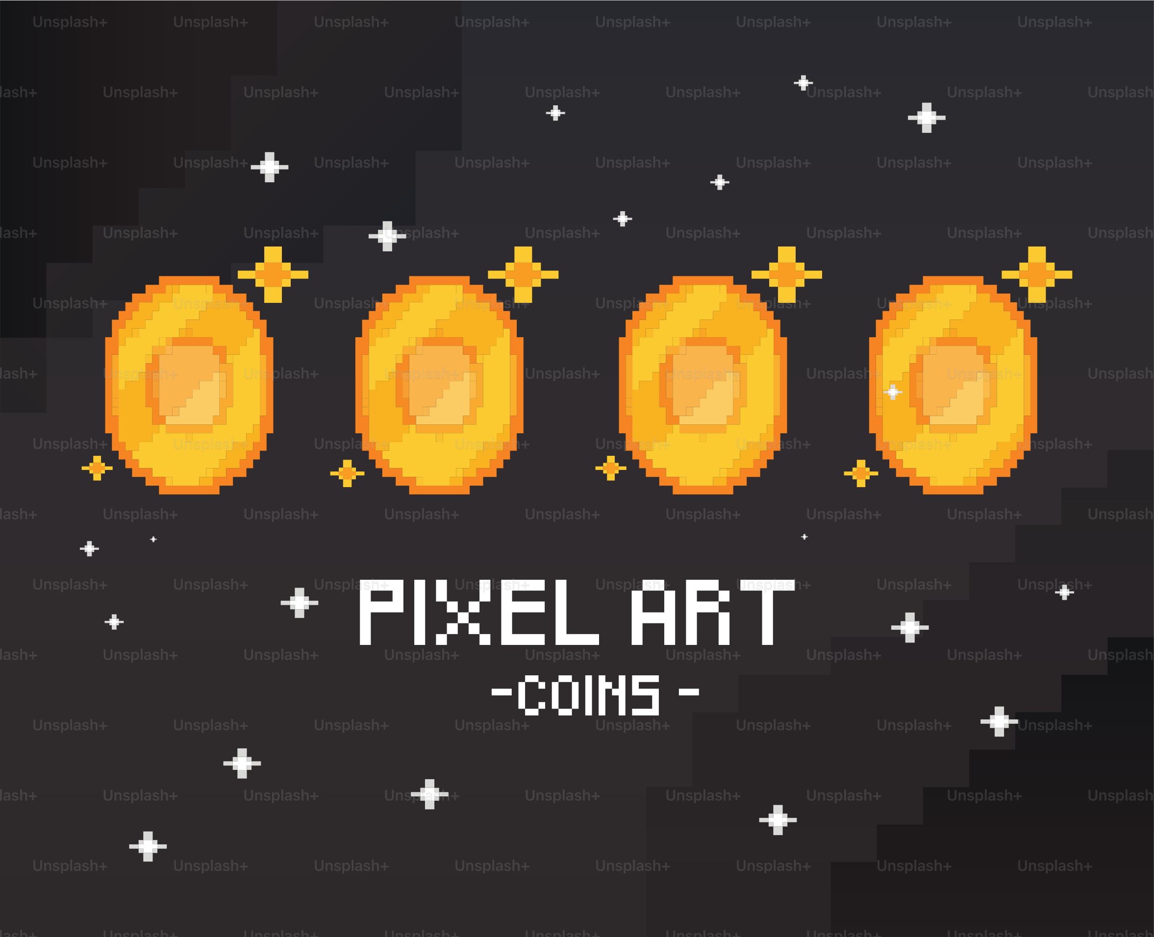 Pixel Art Coins Money Design vettoriale – Immagine di Illustrazione su ...
