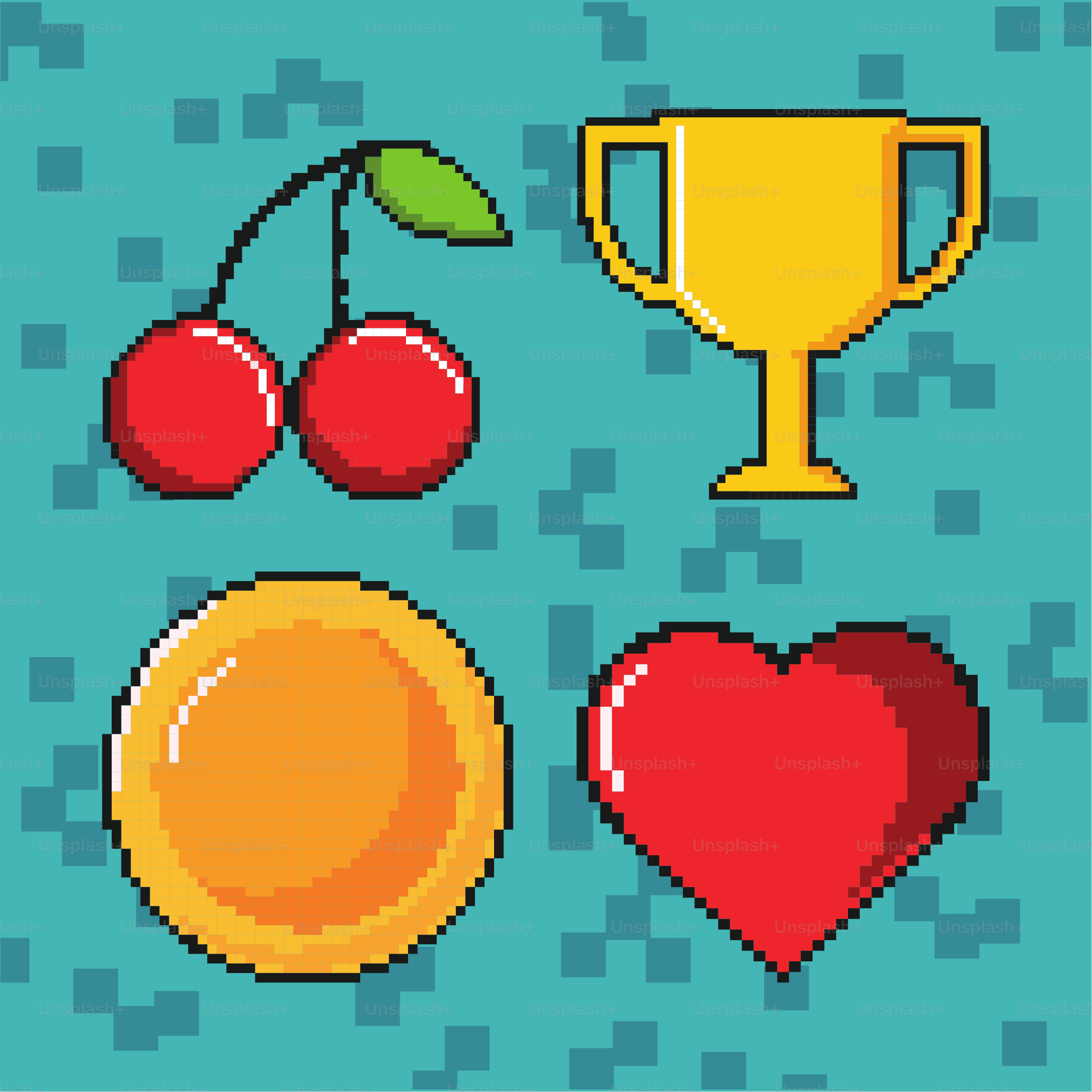 Pixel art icons set design vector – Cherry Image on Unsplash