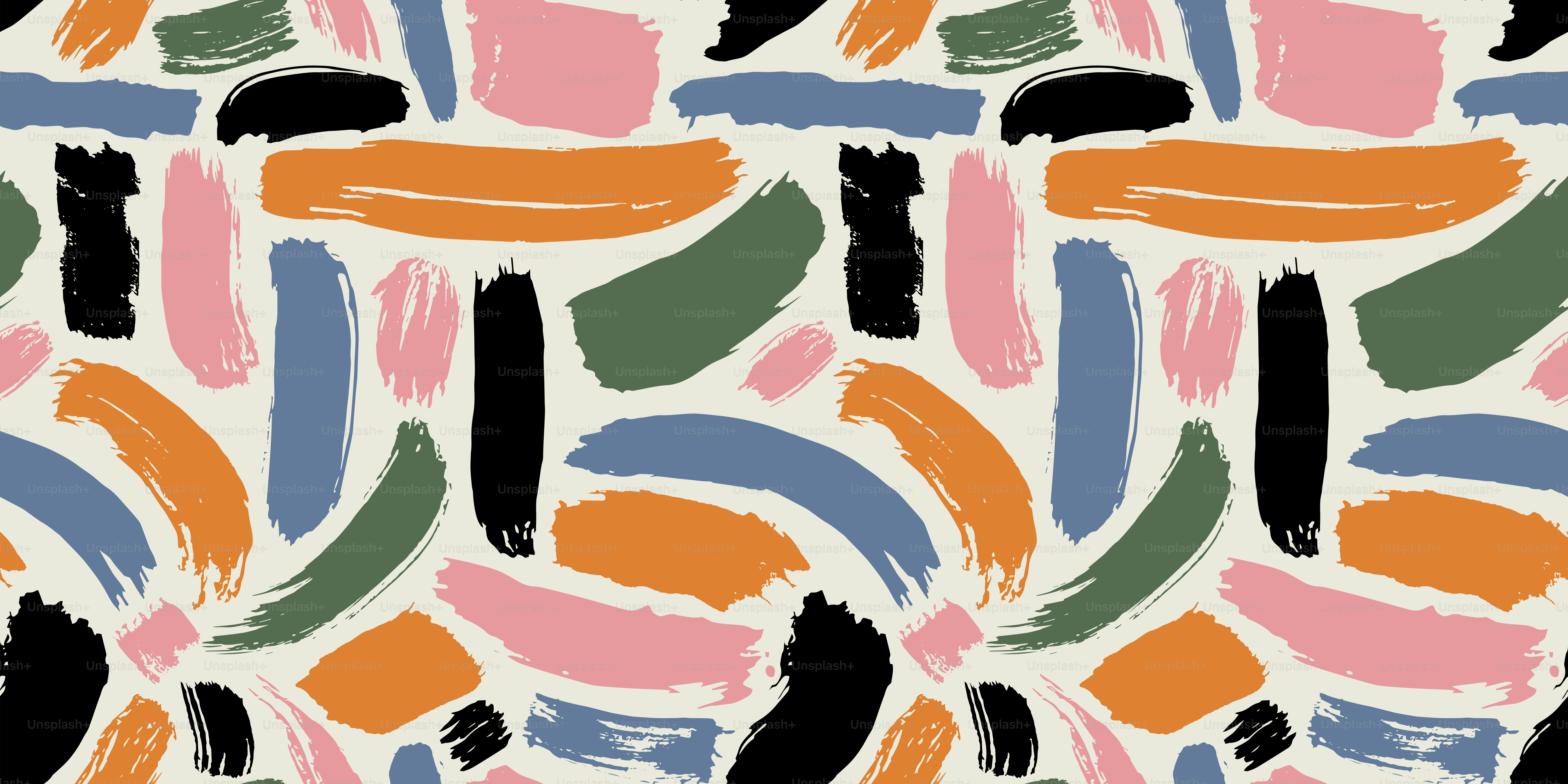 Colorful abstract brush stroke painting seamless pattern illustration ...