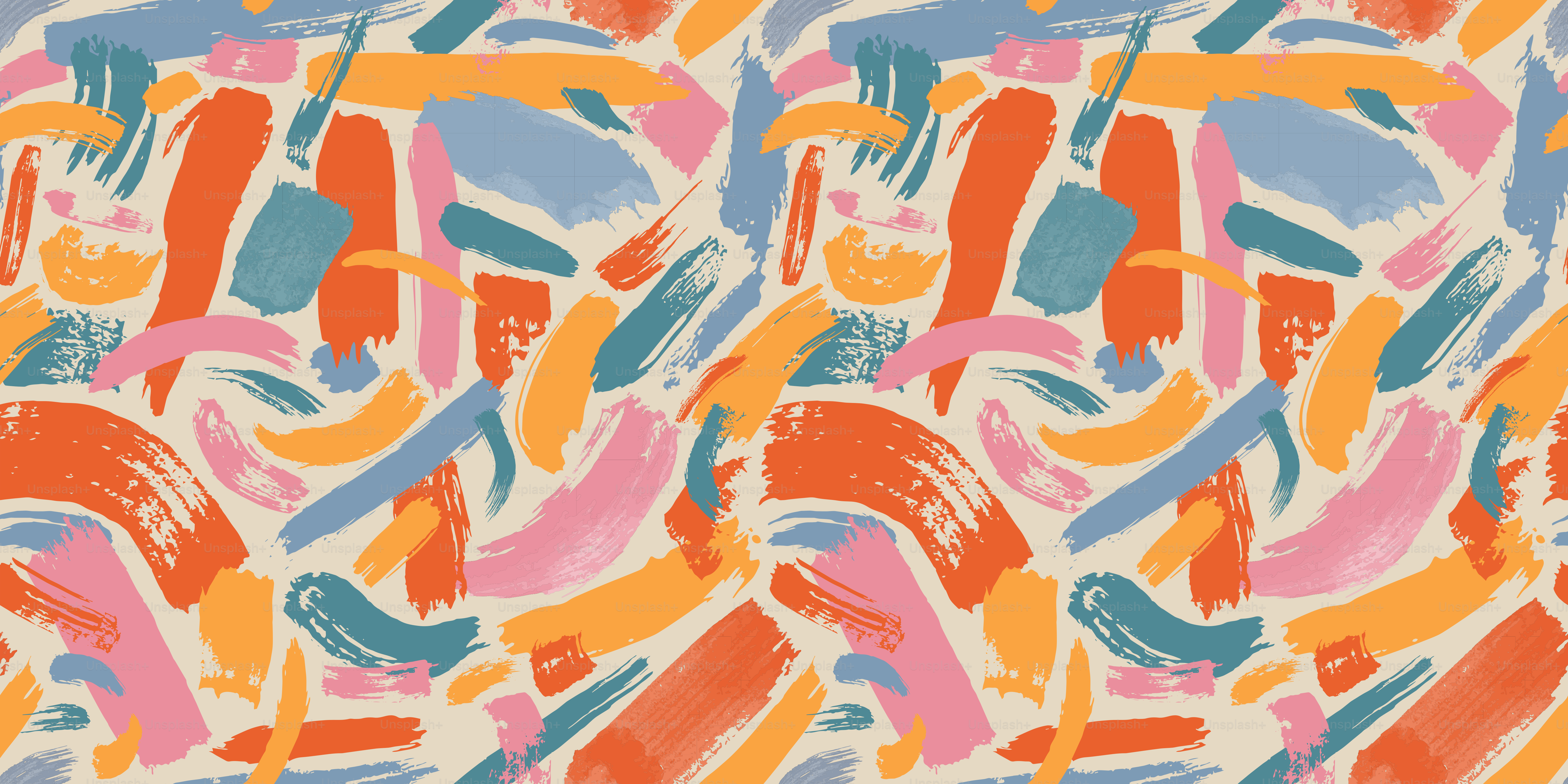 Colorful abstract brush stroke painting seamless pattern illustration ...