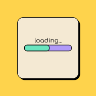 Vector illustration of a minimalist and colorful loading screen design ...