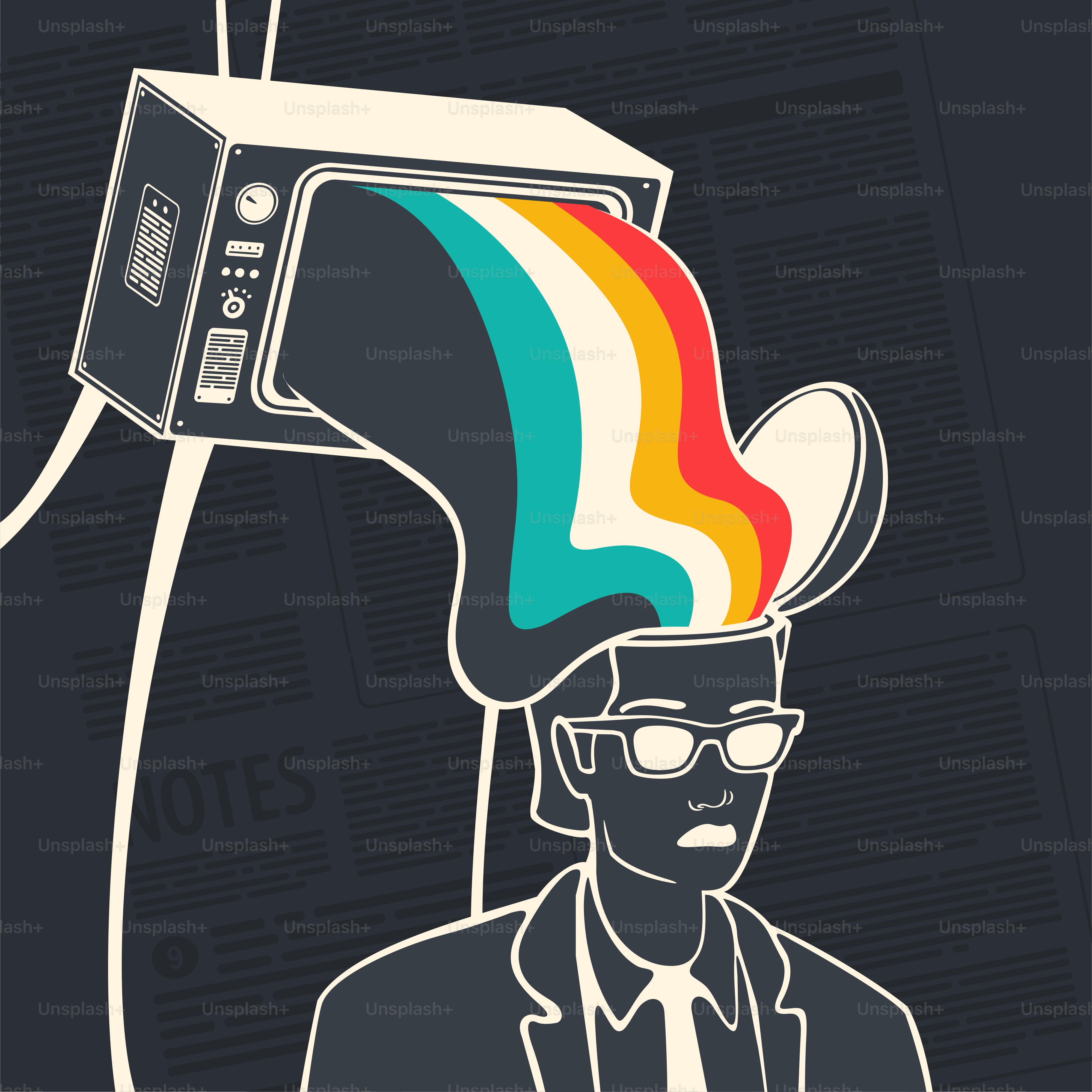 Vector illustration of Media Propaganda and the Consumer vector – The ...