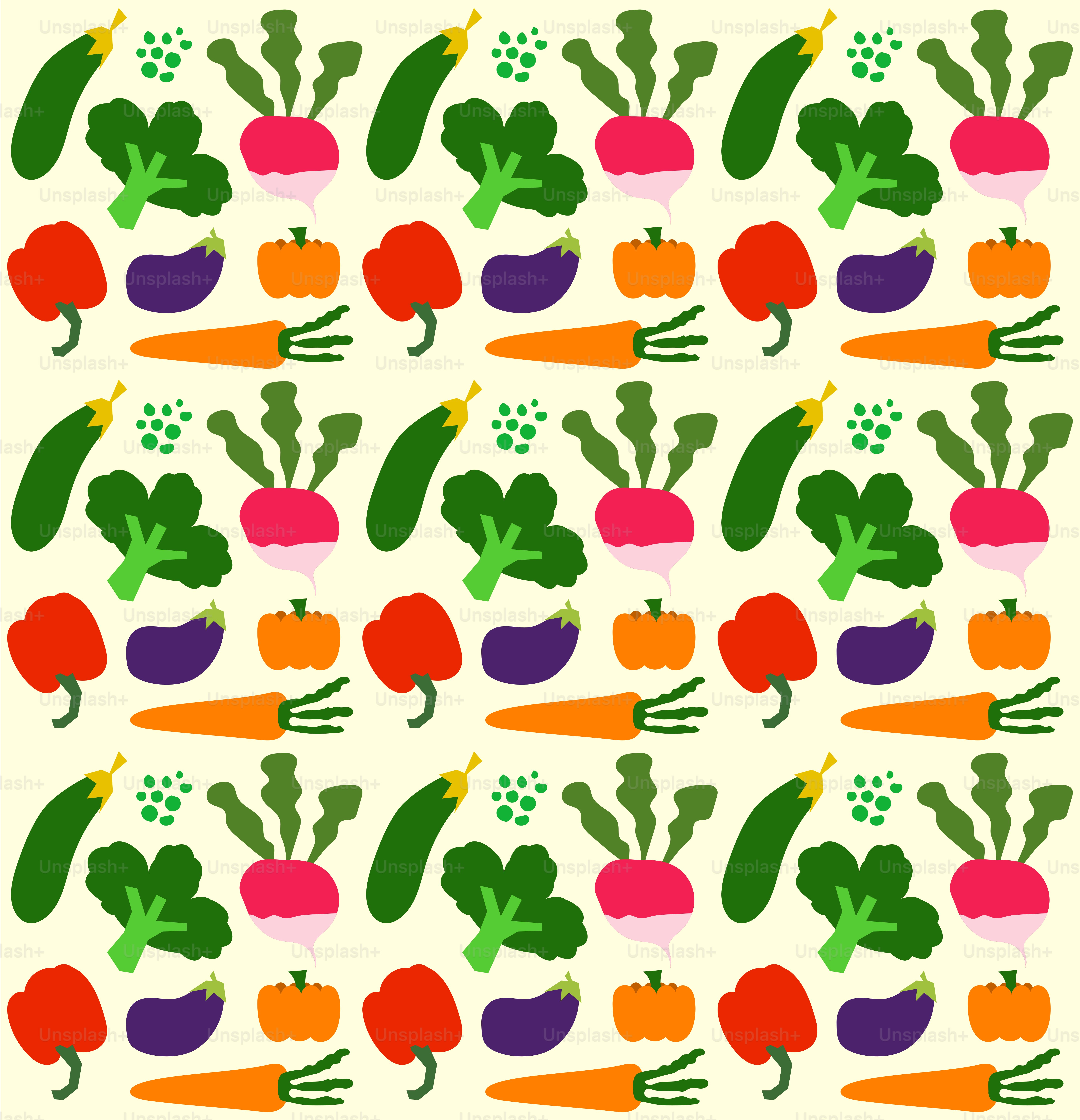 A pattern of vegetables on a white background vector – Vegetables Image ...