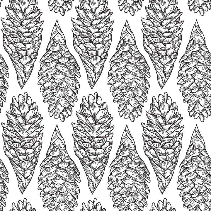 A seamless, repeating pattern featuring a tropical ginger print. Global ...