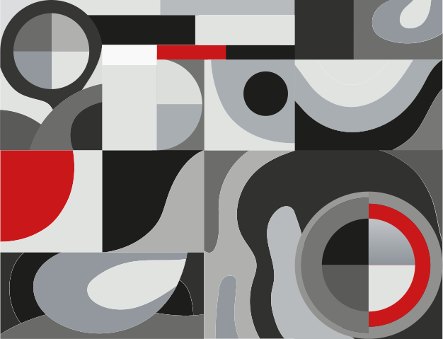 Dynamic geometric vector illustration artwor. A fusion of clean lines ...