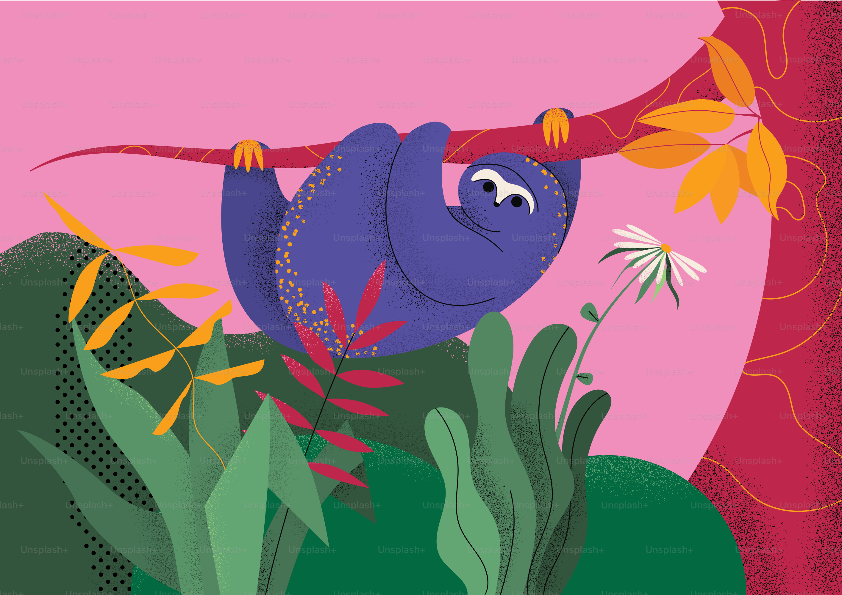 Un'immagine colorata di un uccello blu su un ramo vettoriale – Immagine ...