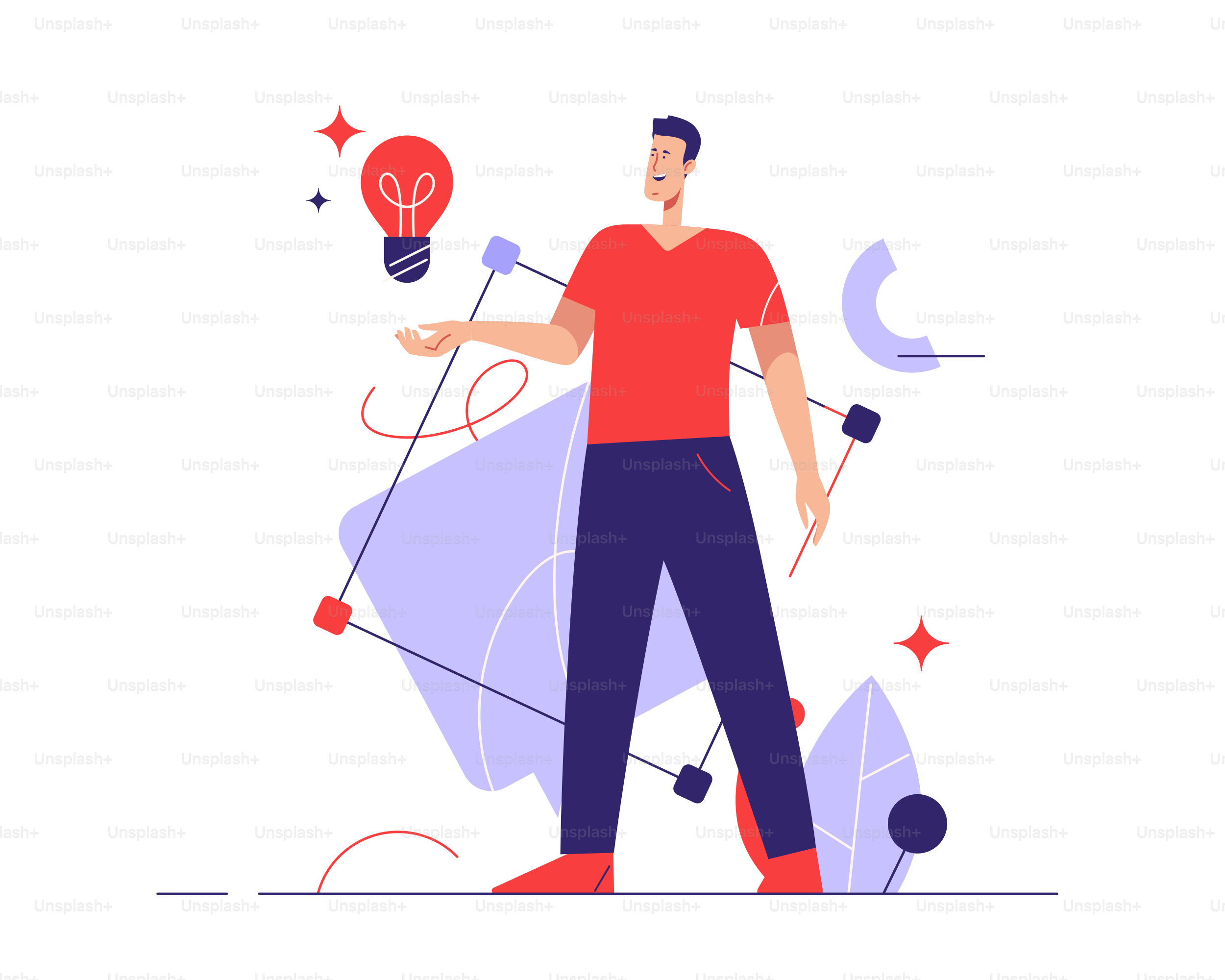 Foto Ilustração vetorial sobre o tema criatividade, gerando ideias ...