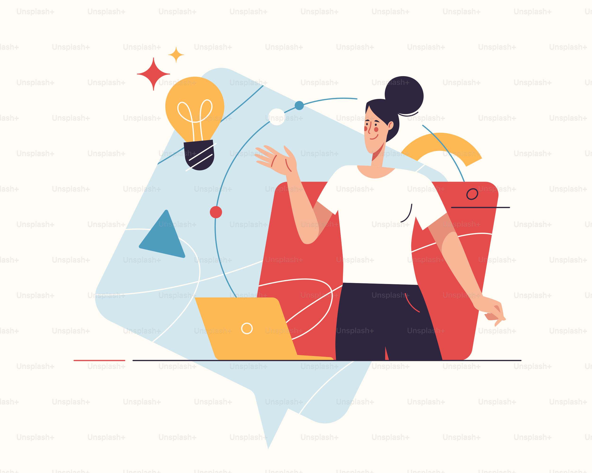 Ilustração vetorial sobre o tema criatividade, gerando ideias ...