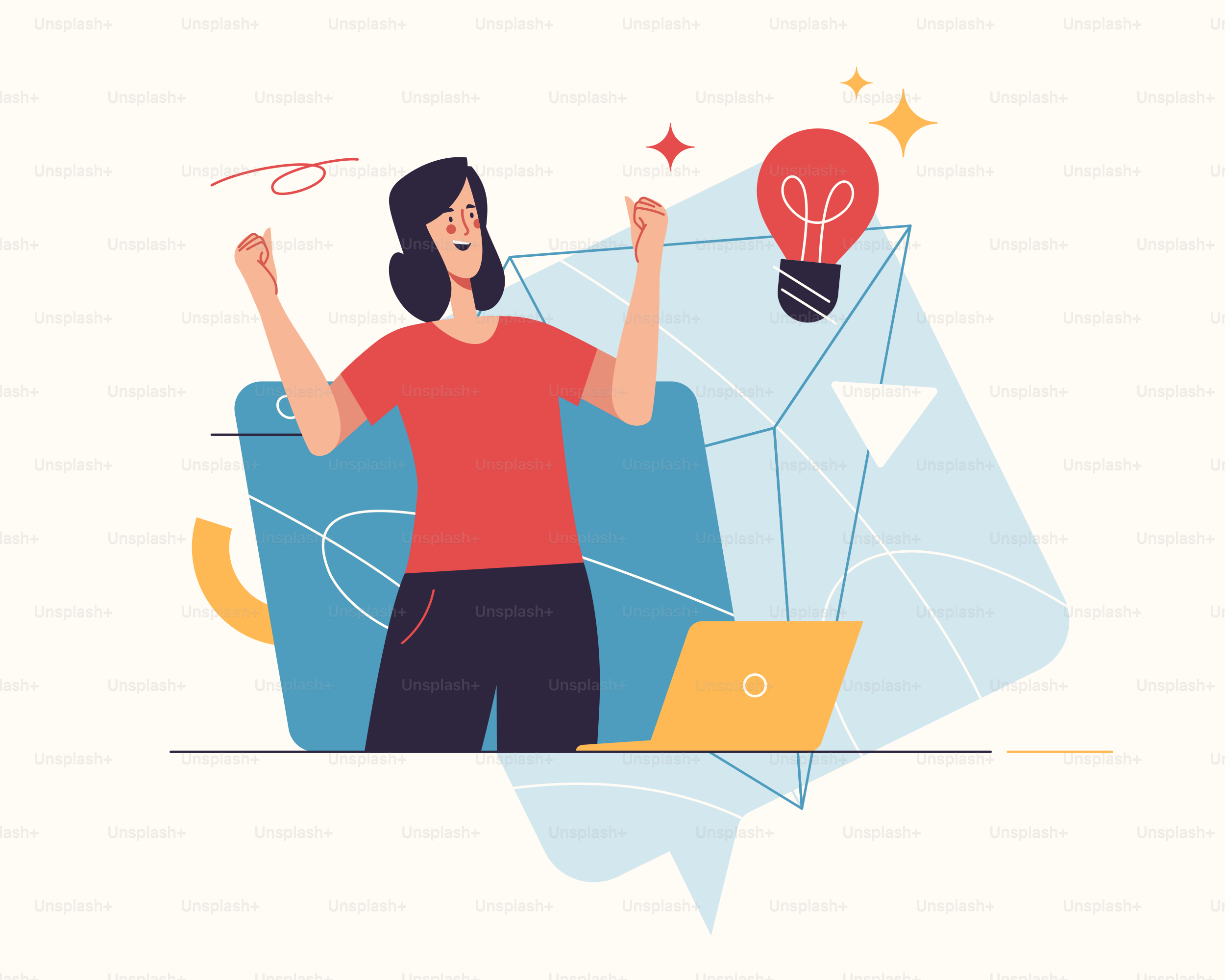 Ilustração vetorial sobre o tema criatividade, gerando ideias ...