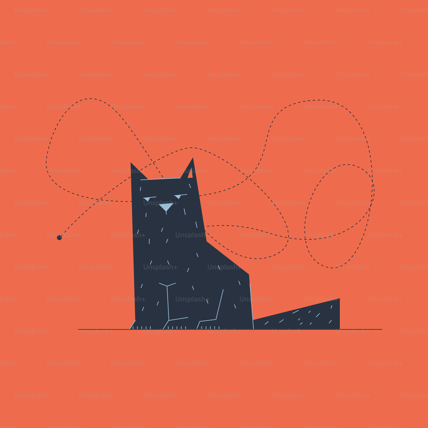 A black cat sitting on top of a hill vector – Cat Image on Unsplash