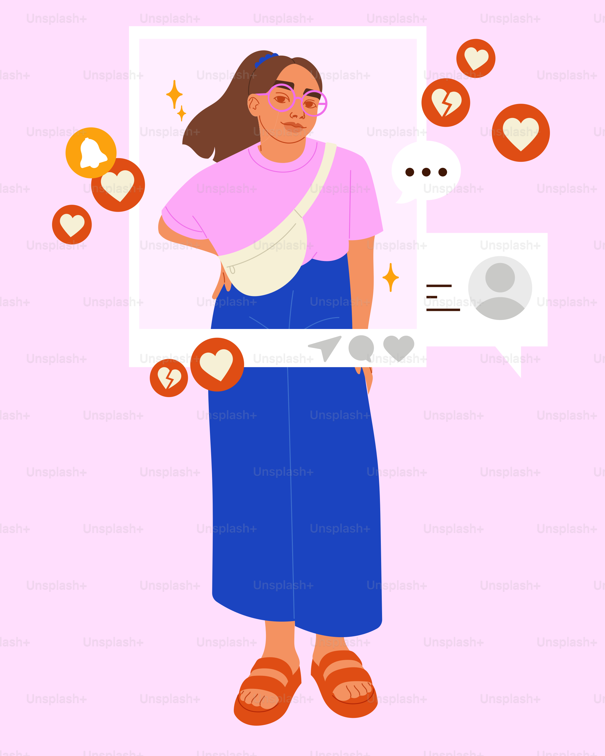 A woman with a sling around her neck vector – Social media Image on ...