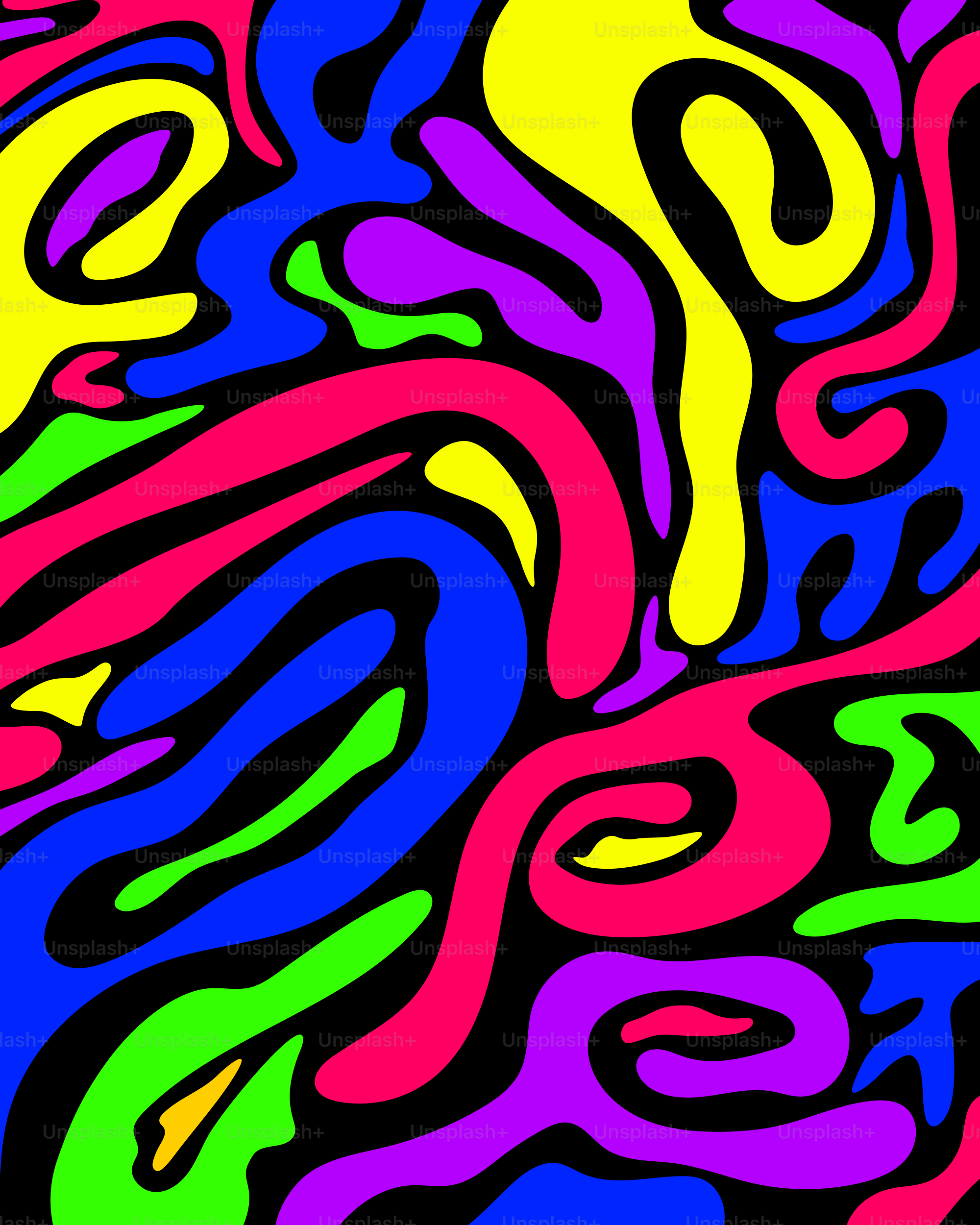 A multicolored pattern of wavy lines vector – Hallucinating Image on ...