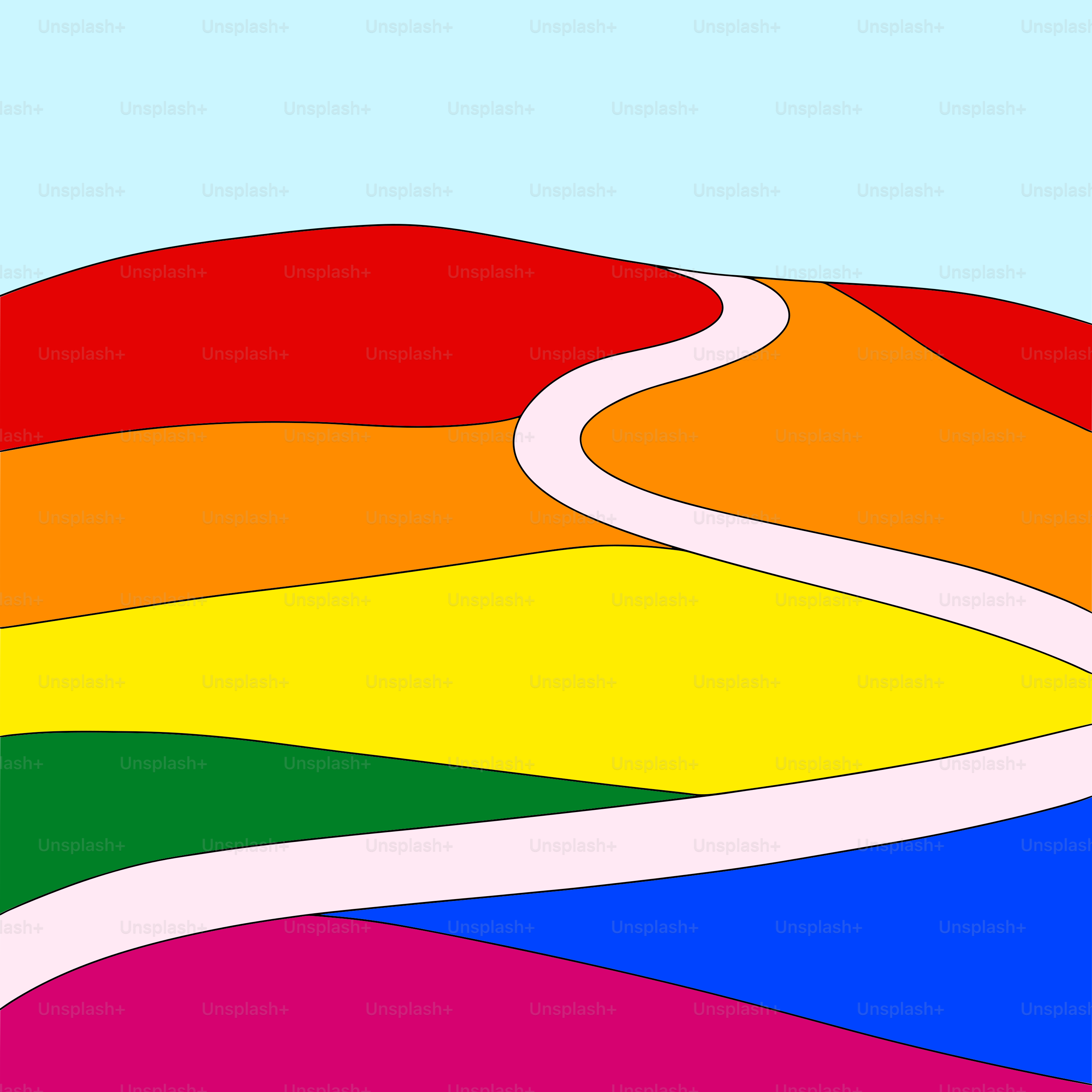 A drawing of a rainbow colored road vector – Pride Image on Unsplash