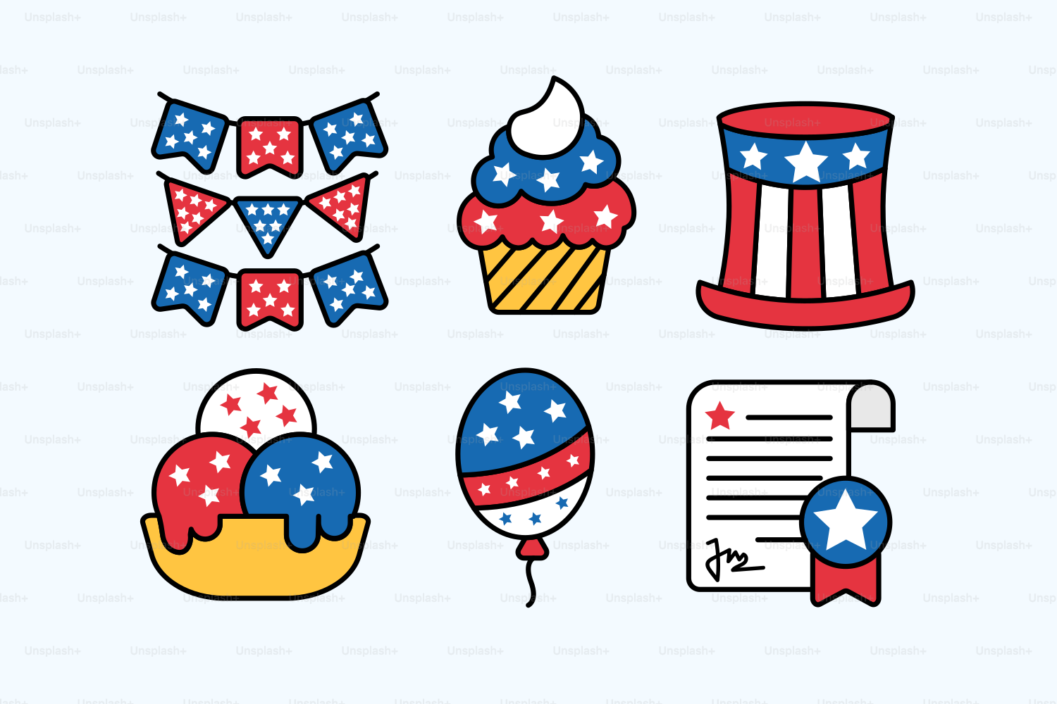 A set of patriotic icons vector – Illustration Image on Unsplash