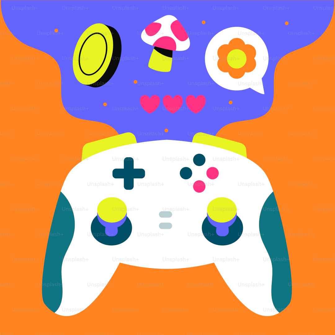 A video game controller with a skull on top of it vector – Controller ...