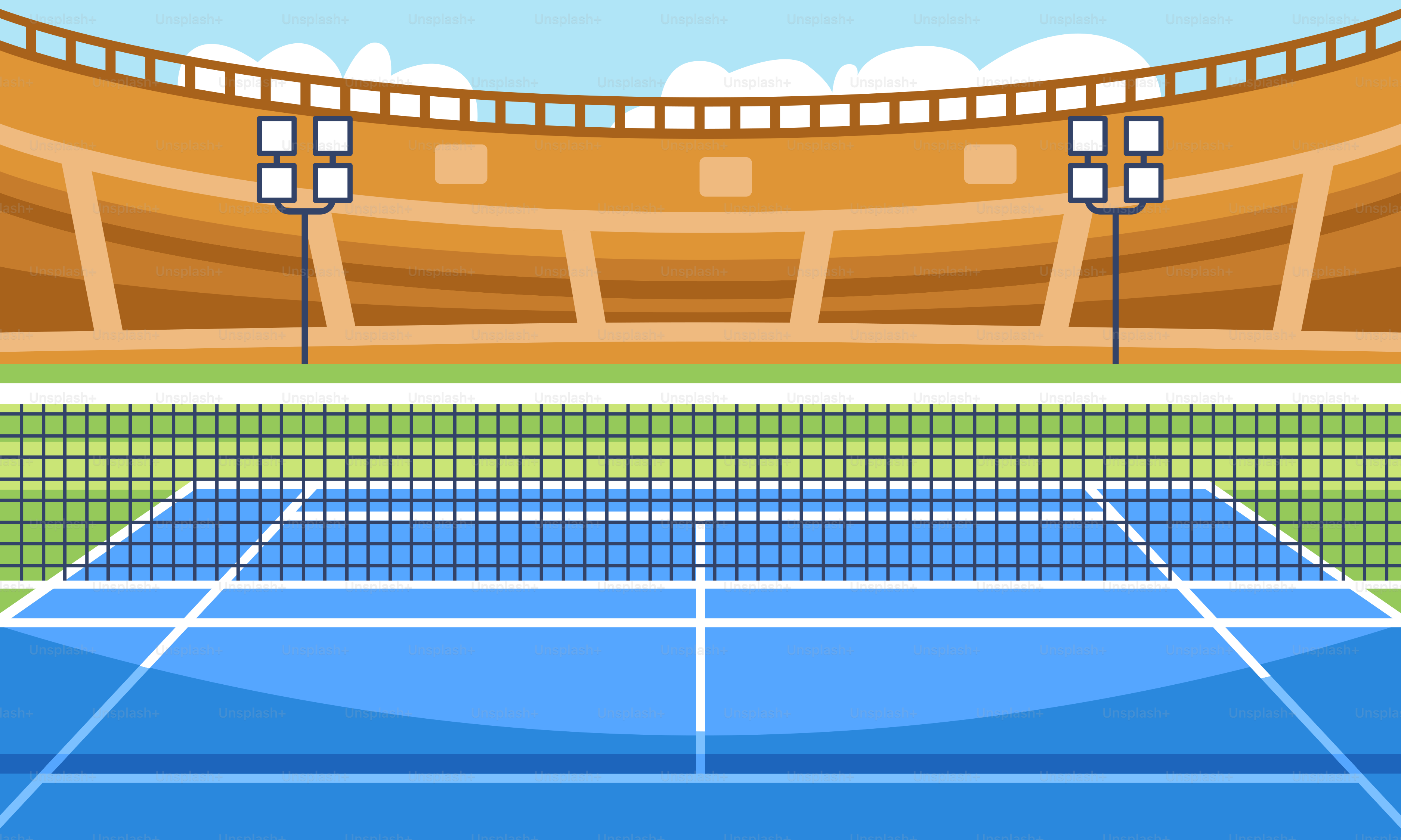 A tennis court with a view of a stadium vector – Tennis Image on Unsplash