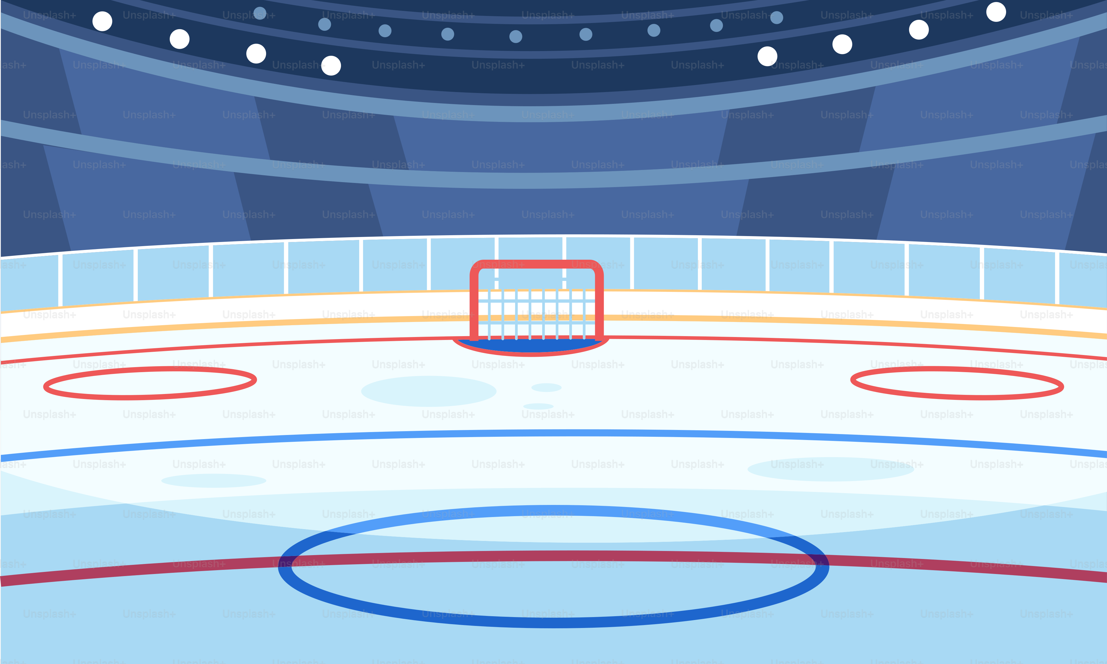 Um rinque de hóquei com um gol no gelo vetor – Imagem sobre Ilustração ...