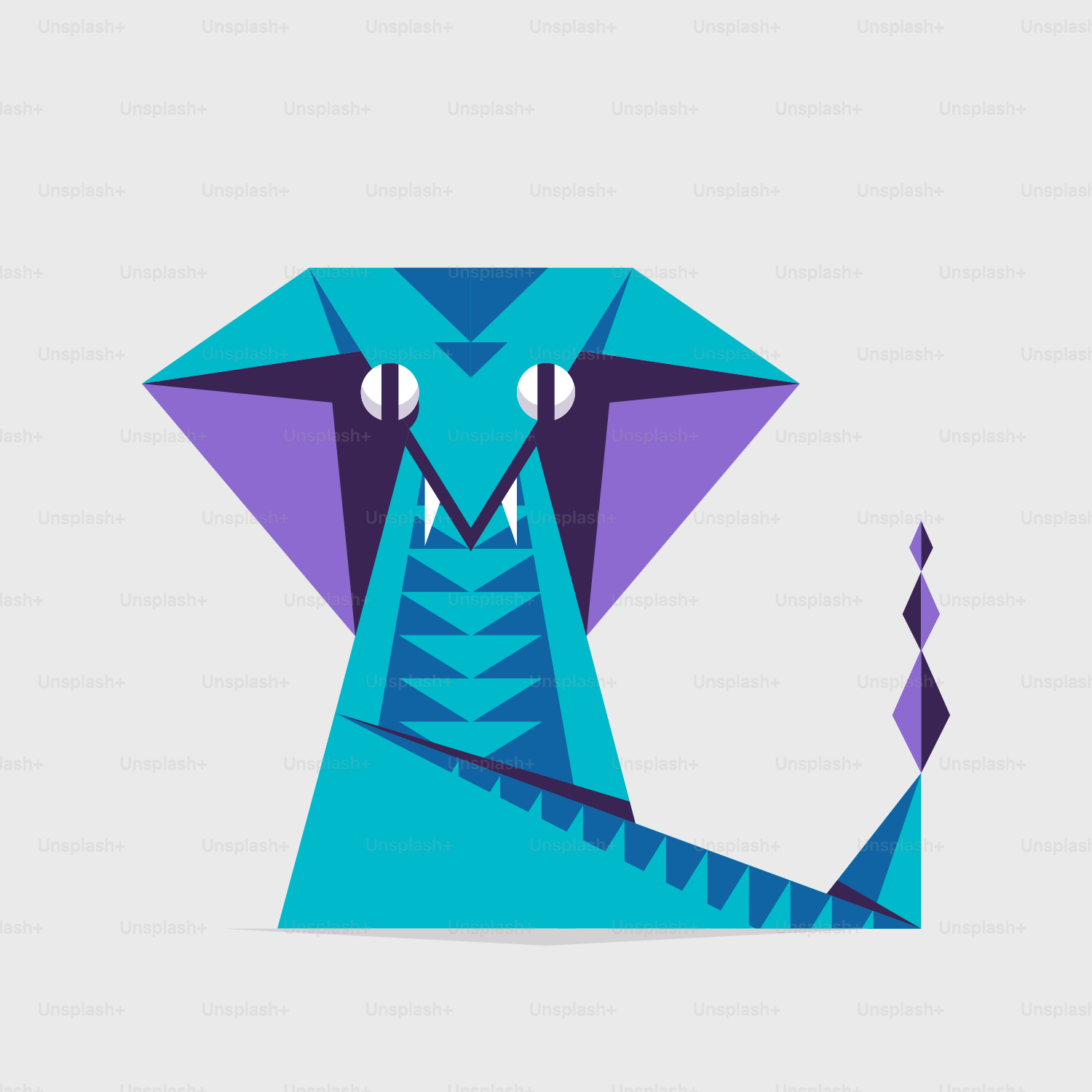 A blue origami dragon with a purple tail vector – Snake Image on Unsplash