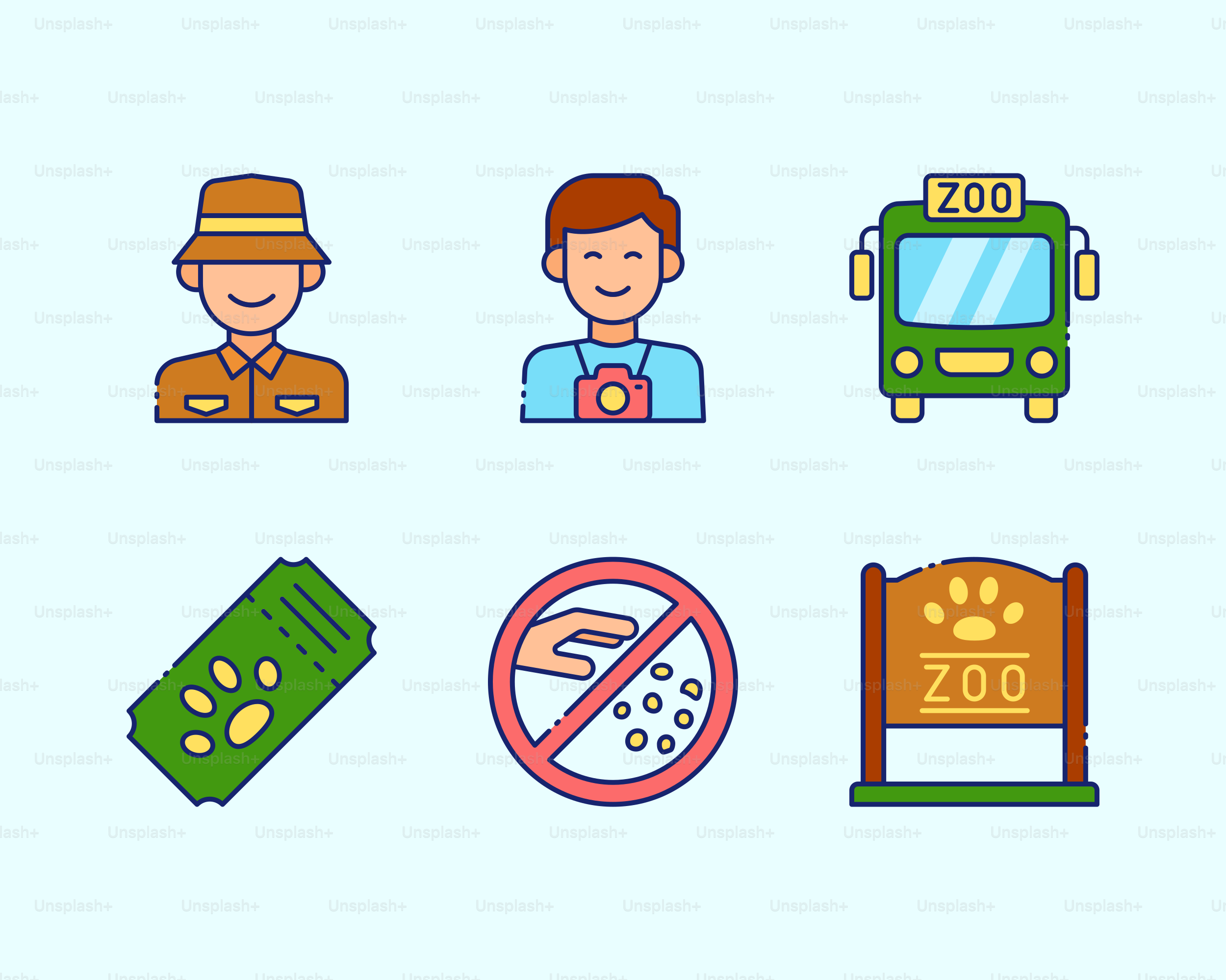 A set of different colored icons on a white background vector – Holiday ...