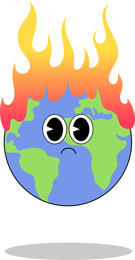 A picture of the earth with fire coming out of it vector – Earth ...