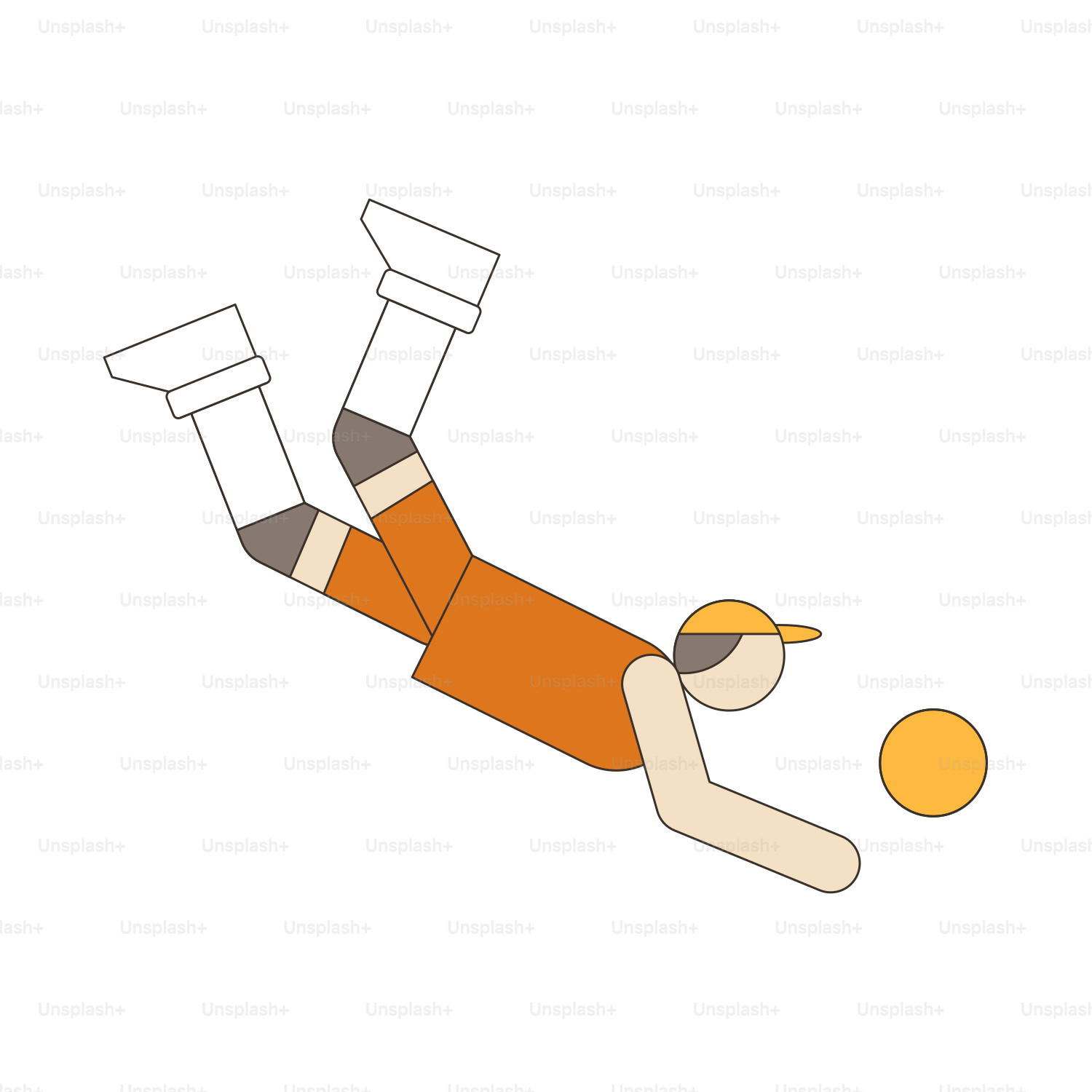 A person diving for an orange ball vector – Olympics Image on Unsplash