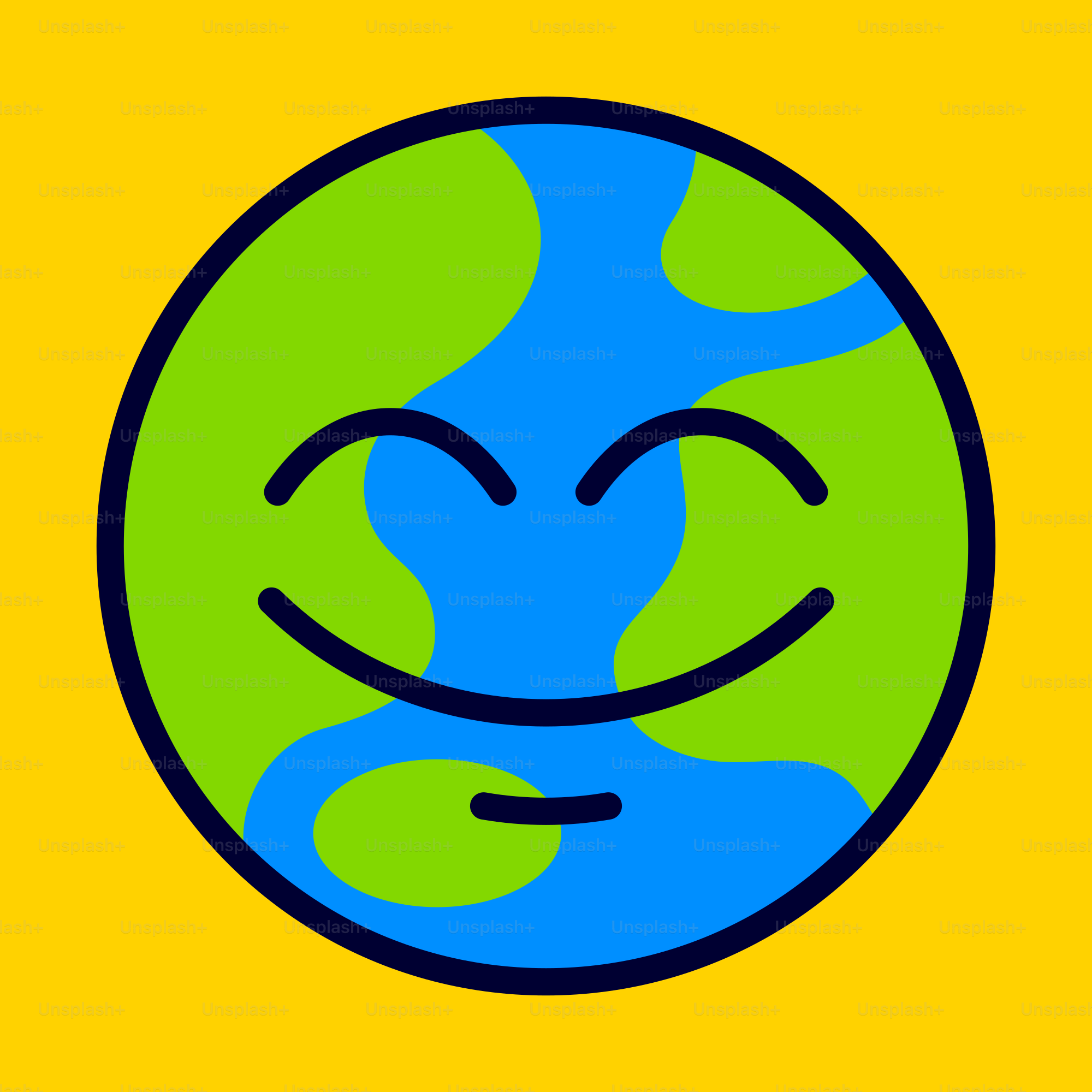 A yellow background with a blue and green smiley face vector ...
