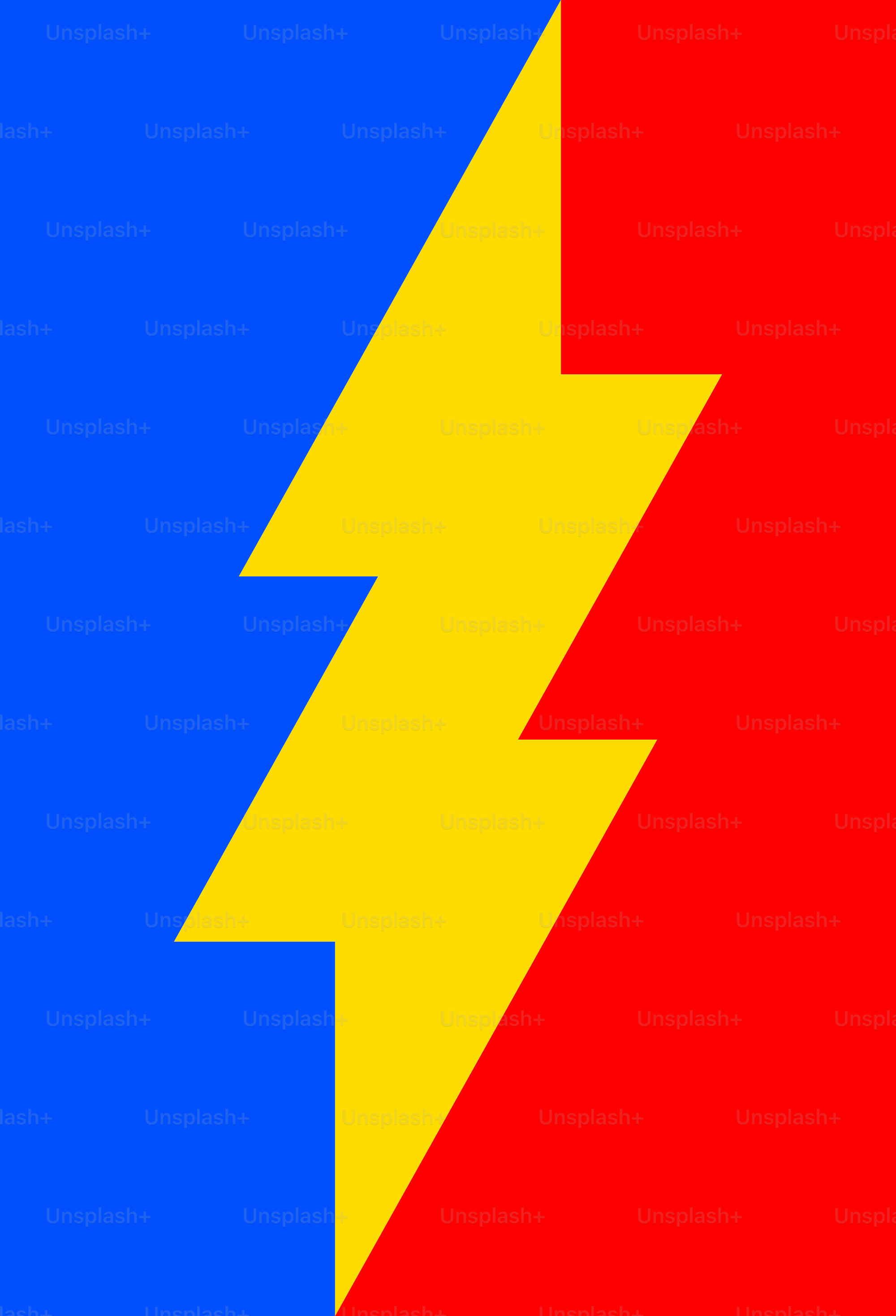 A red, yellow and blue square with a lightning bolt vector – Block ...