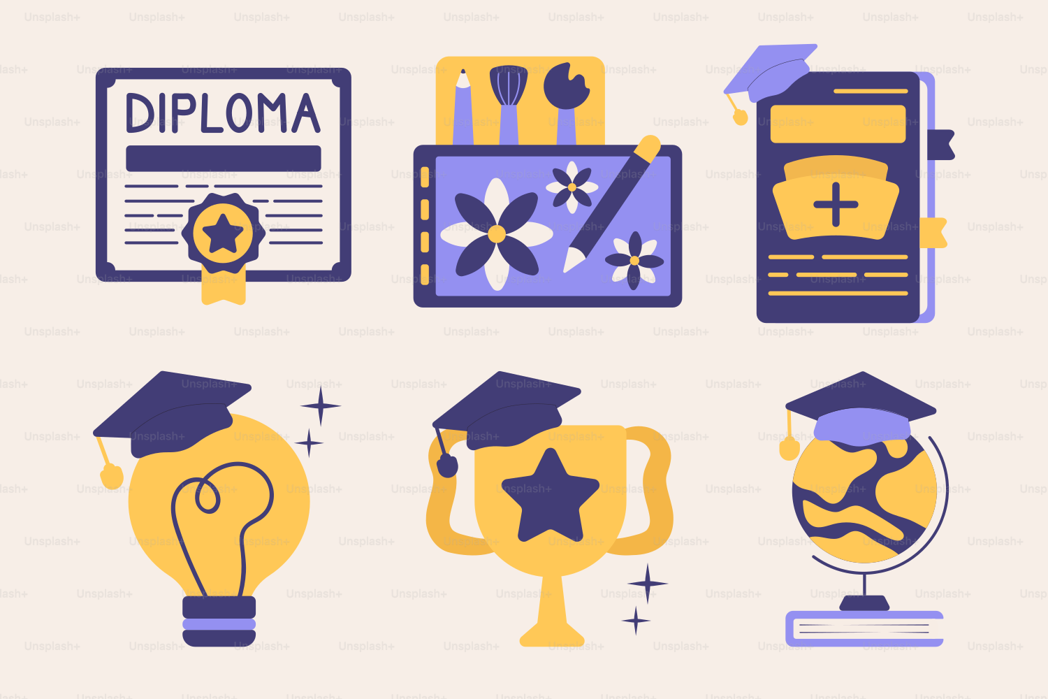 Un tas d’éléments différents qui sont sur un fond blanc vectoriel ...