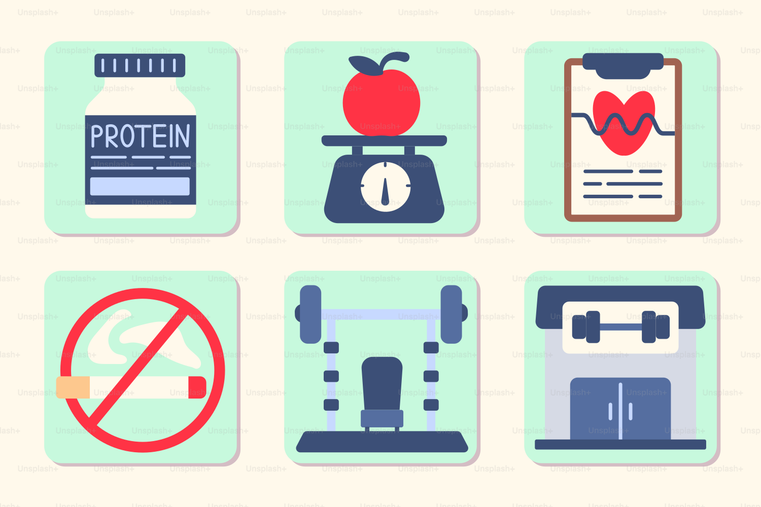 A set of flat icons of food and drinks vector – Protein Image on Unsplash